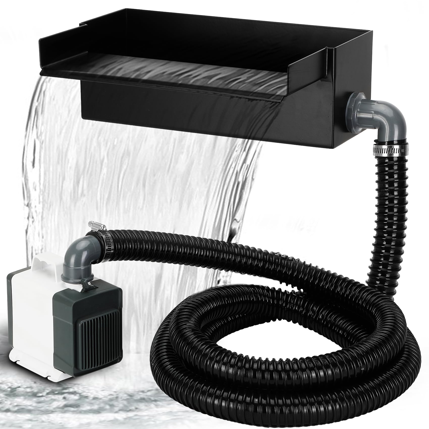 Amazon.com: Pulaim Pond Waterfall Spillway with Pump Kit, Waterfall Kit ...