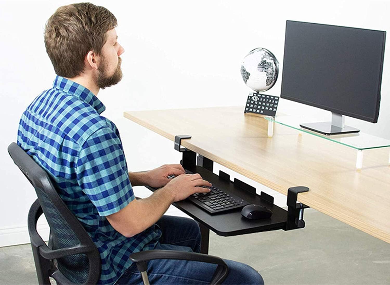 Amazon.com : Keyboard Tray Under Desk, Adjustable Computer Keyboard ...