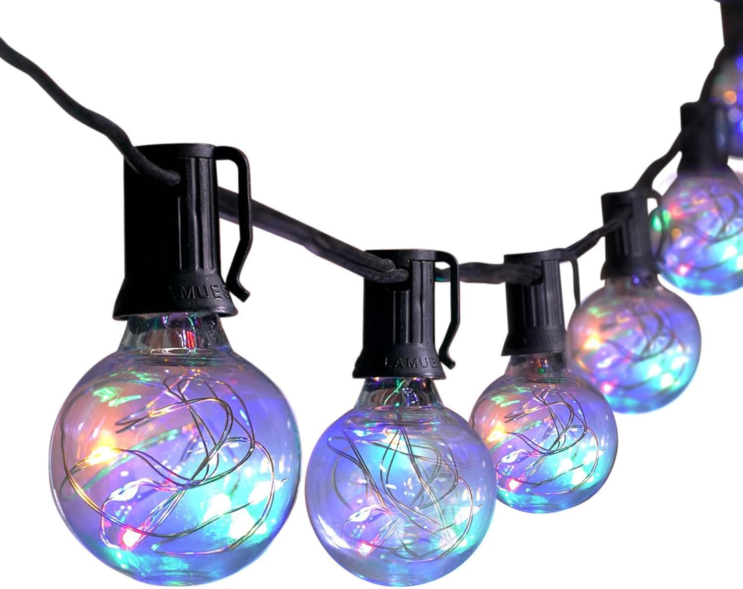 Brightown Outdoor Patio String Lights, 25Ft Multicolor Outdoor Porch ...