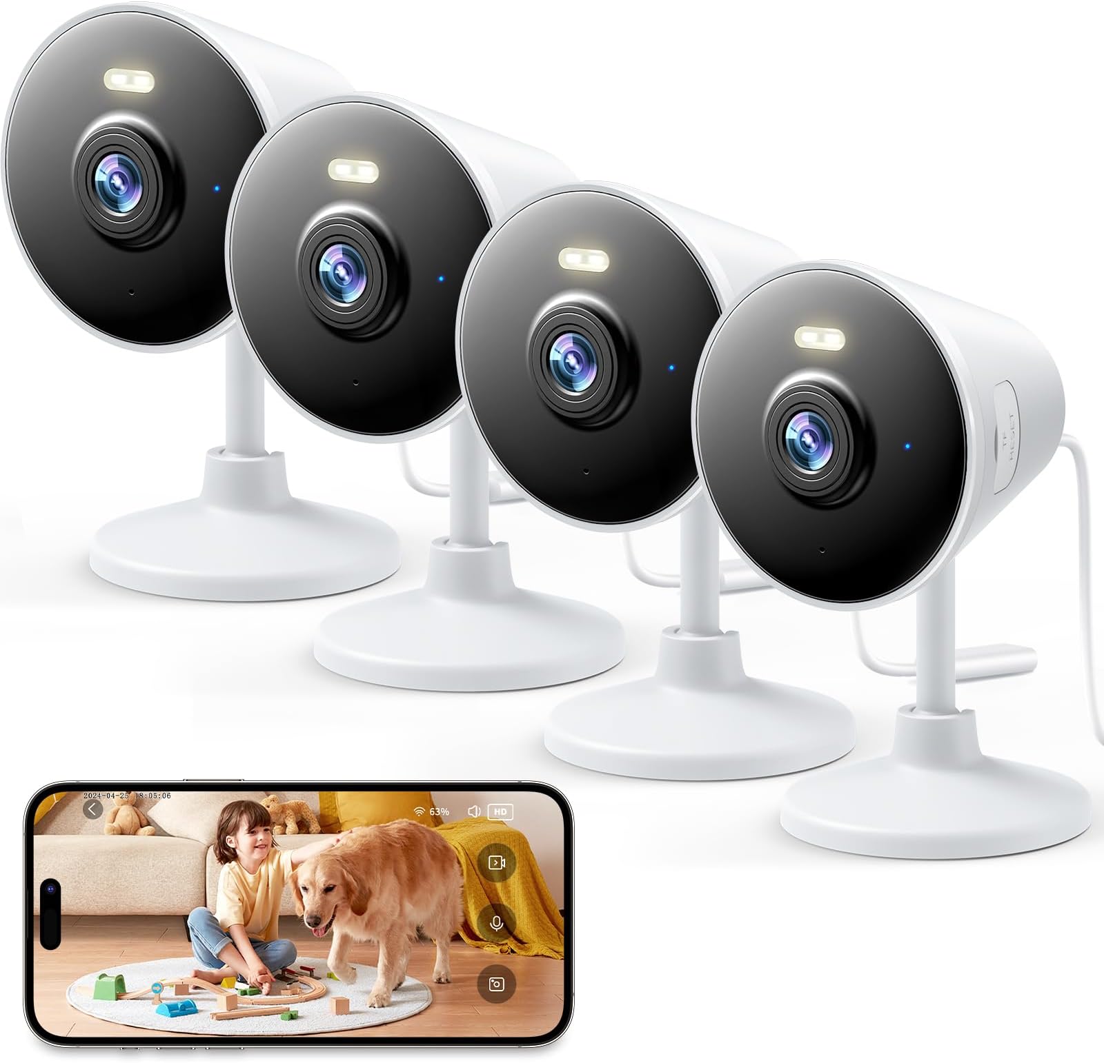 Amazon.com : Security Camera Indoor Outdoor, 5G & 2.4G WiFi Cameras for ...