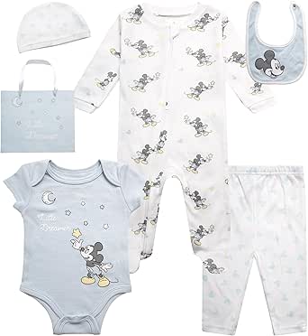 Amazon.com: Disney Newborn Baby Girl Boy Clothes - 7 Piece Mickey Mouse ...