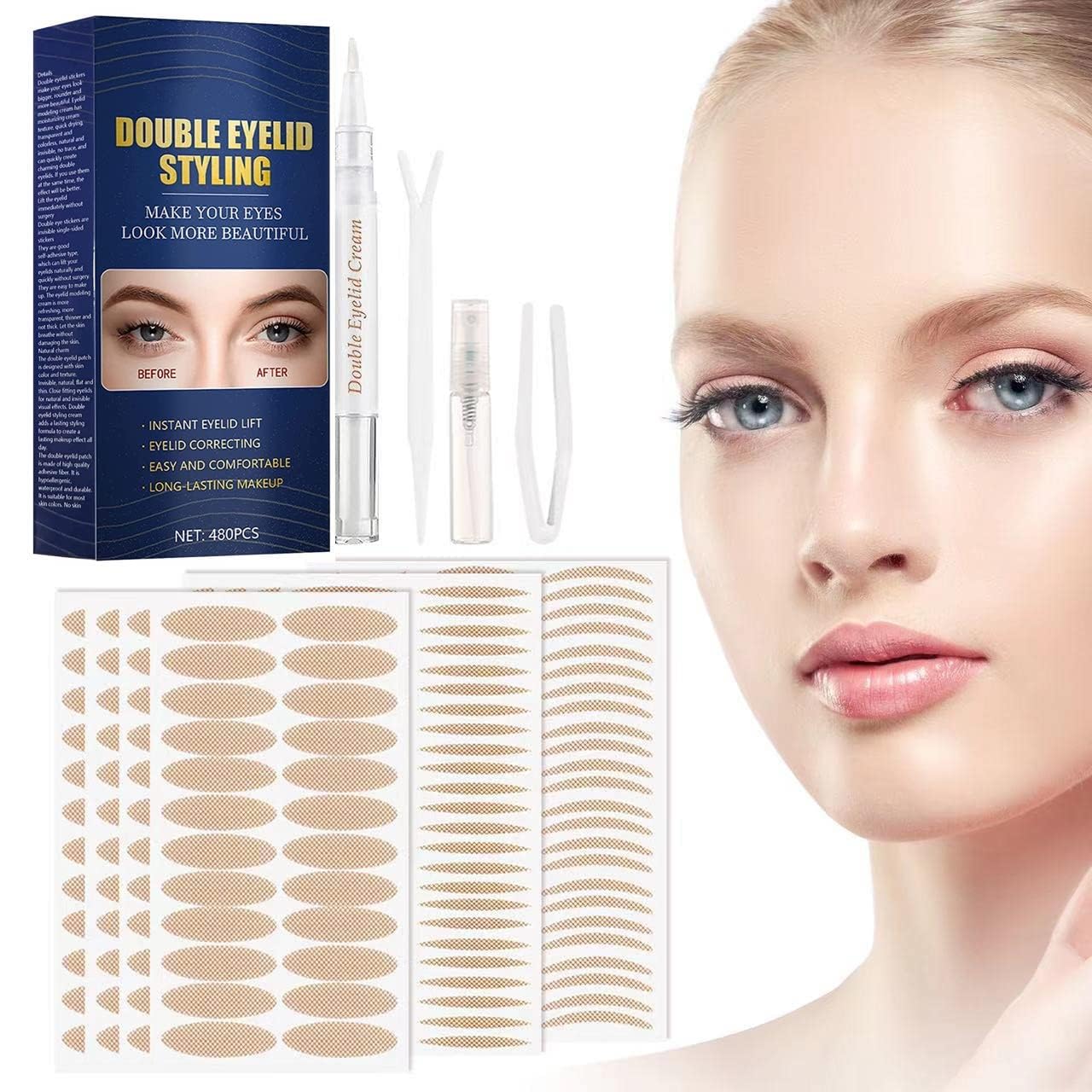 Amazon.com: Eyelid Tape,Invisible Eyelid Lifter Strips, Breathable and ...