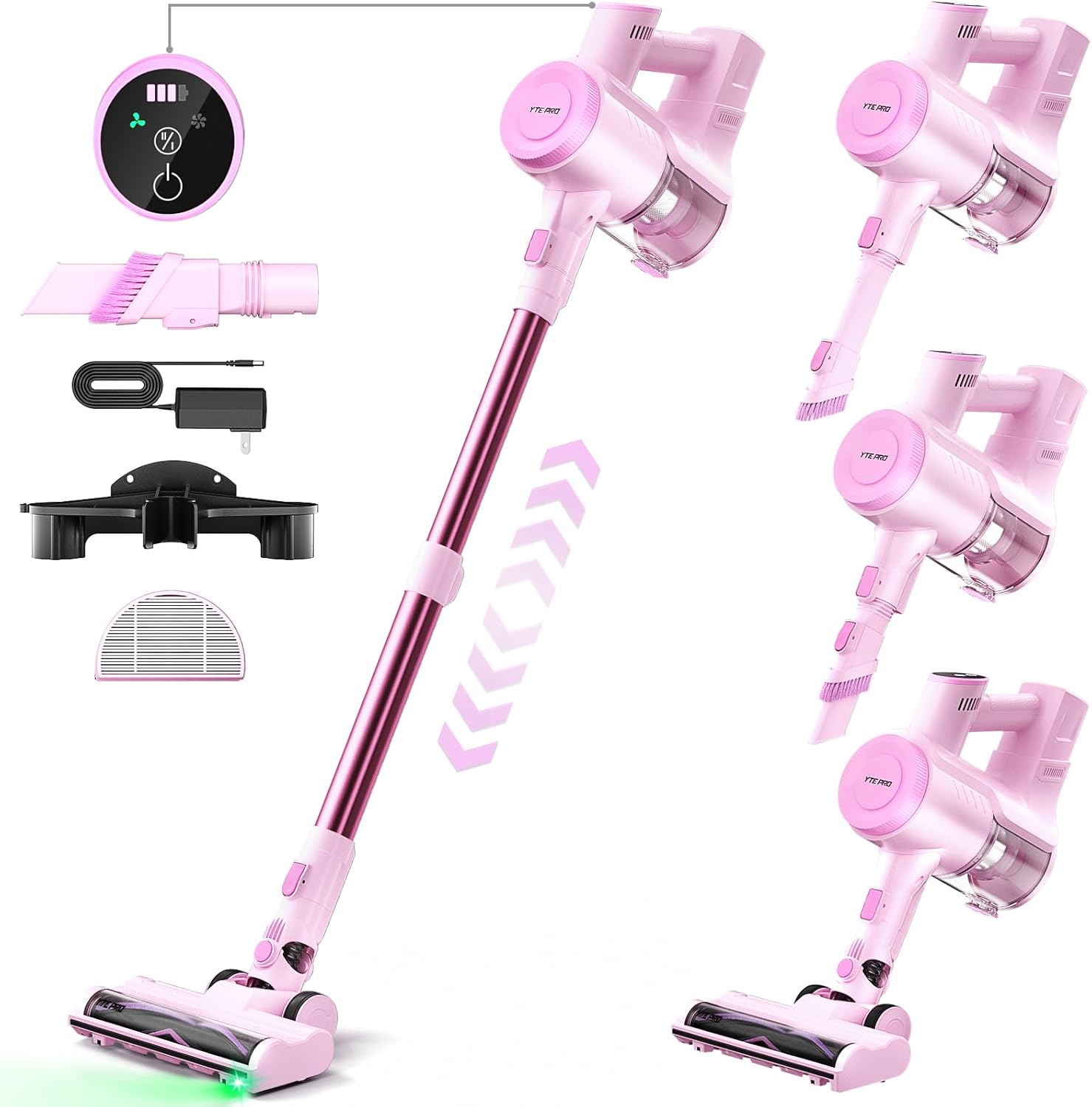 Amazon.com - YTE PRO Cordless Vacuum Cleaner, Up to 50 Mins Runtime ...