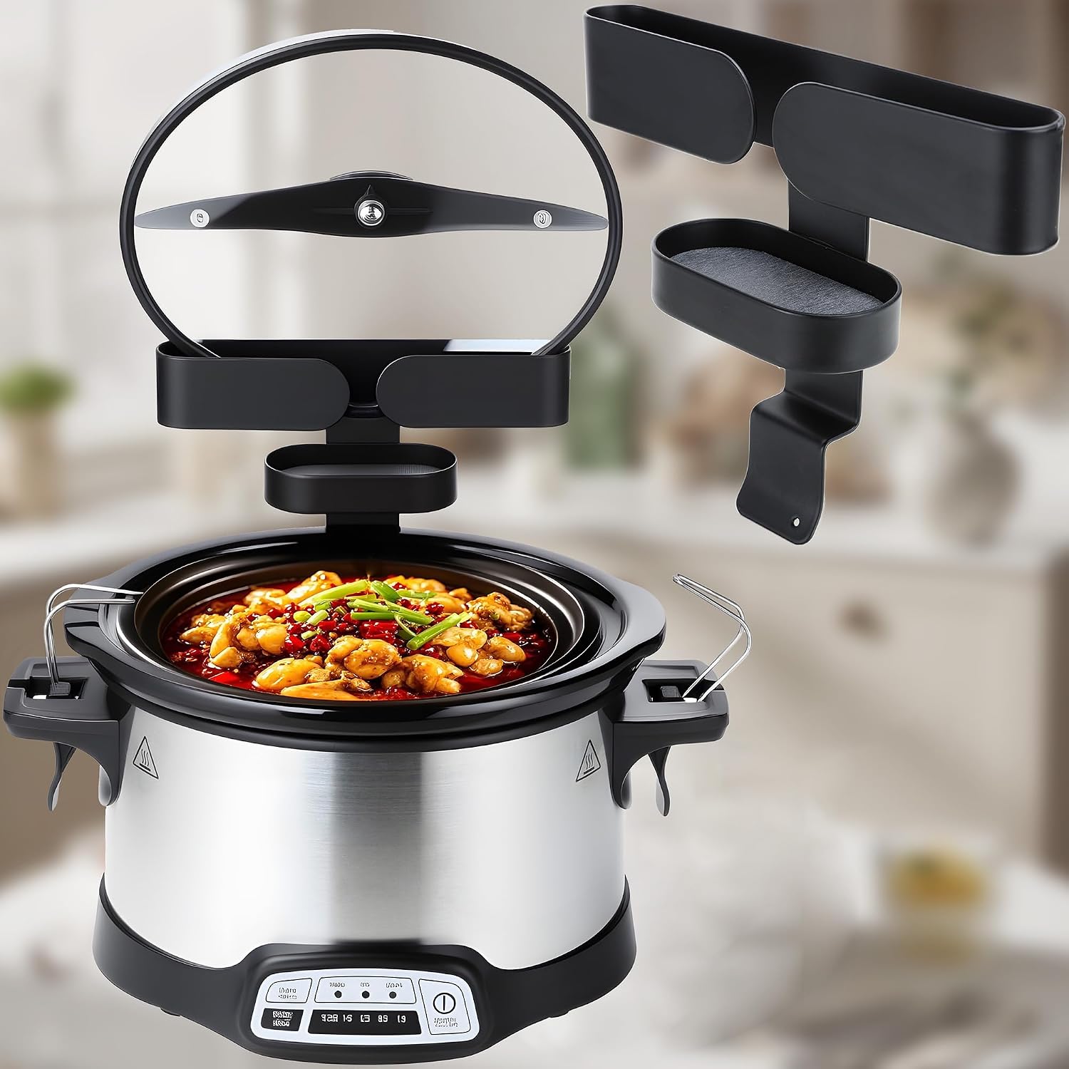 Amazon.com - YIGII Crock Pot Lid Holder - Fits Most Slow Cookers, Lid ...