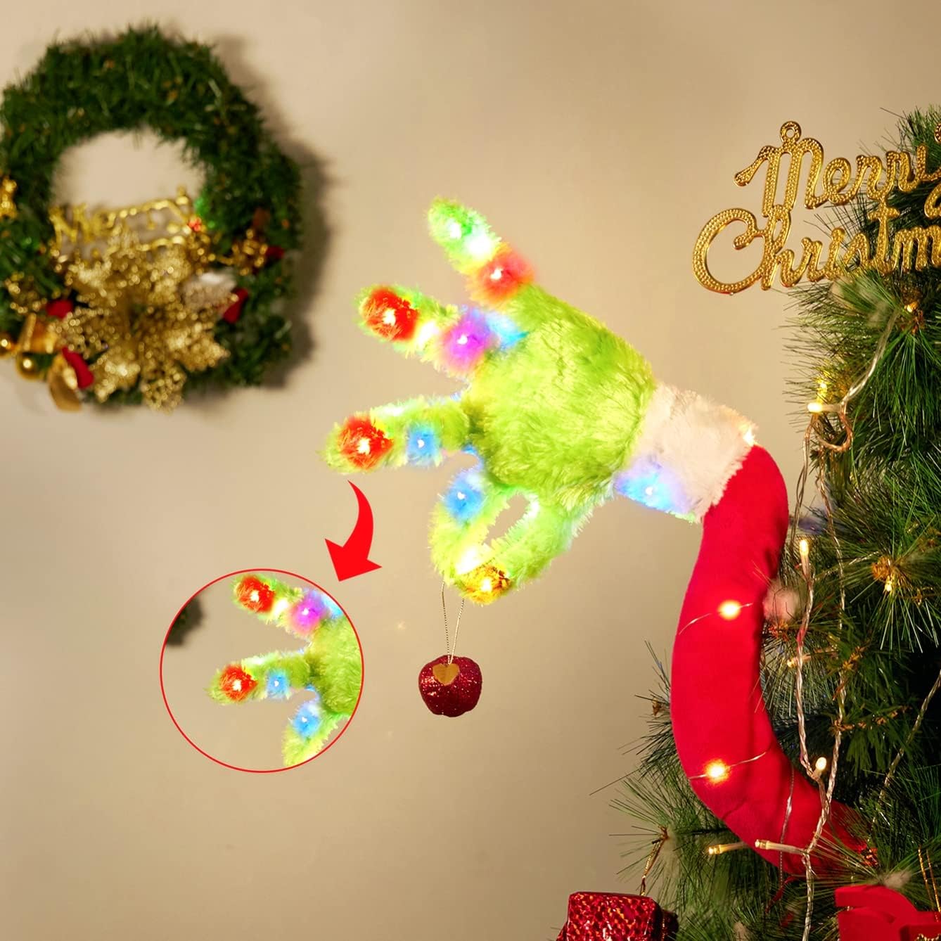 Amazon.com: LED Christmas Elf Body Tree Decorations Elf Arms/Legs for ...