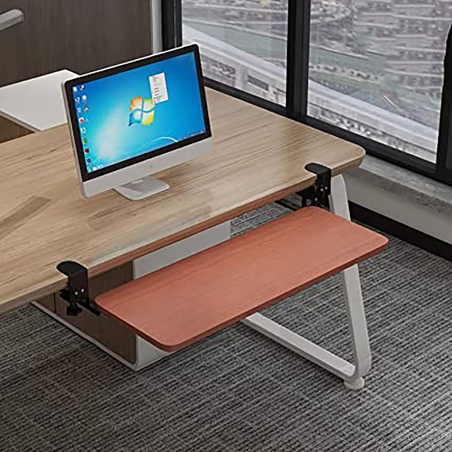 Amazon.com: Keyboard Tray Under Desk, Slide-Out Keyboard Drawer ...