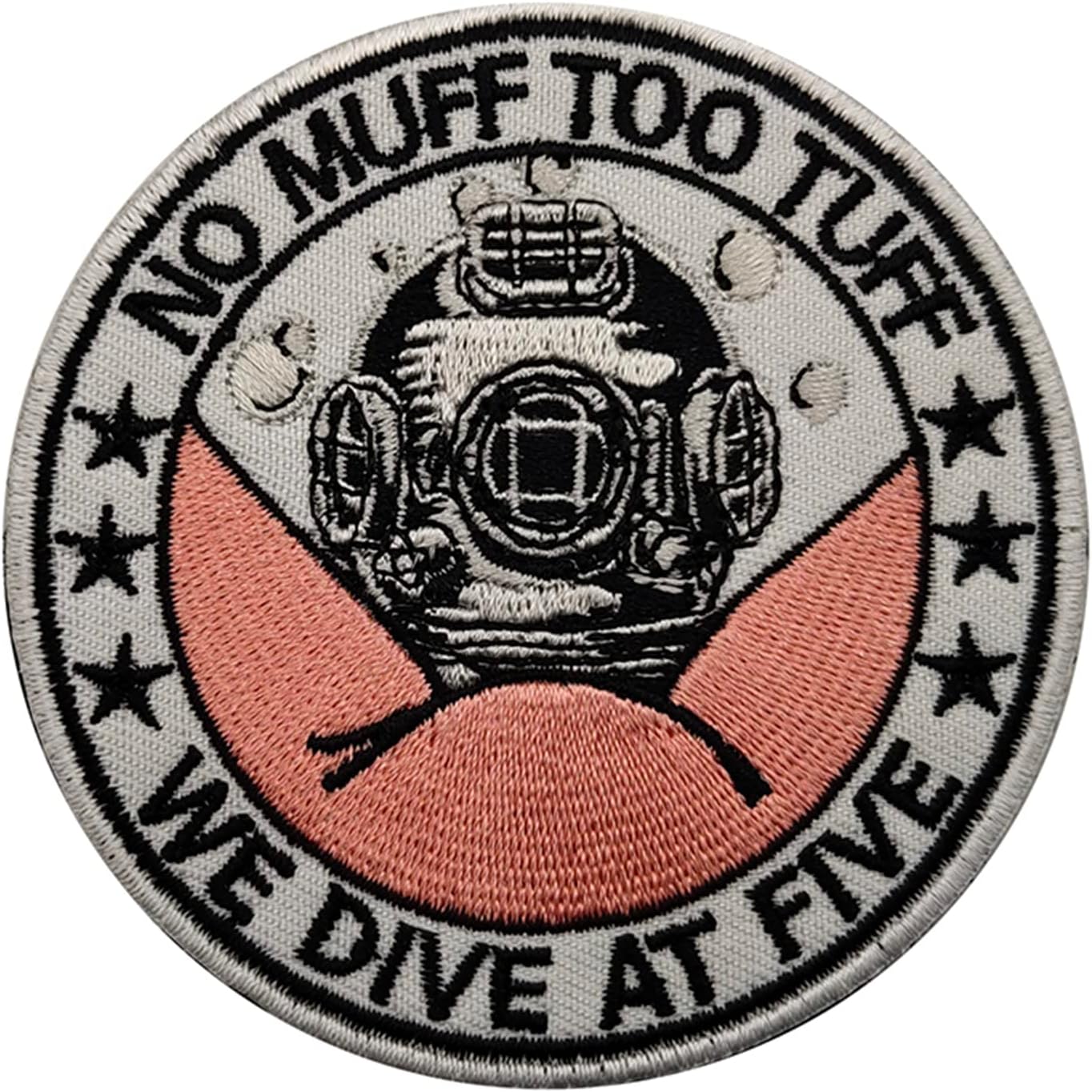 Amazon.com: We Sive at Five No Muff Too Tuff Embroidered Appliqué ...