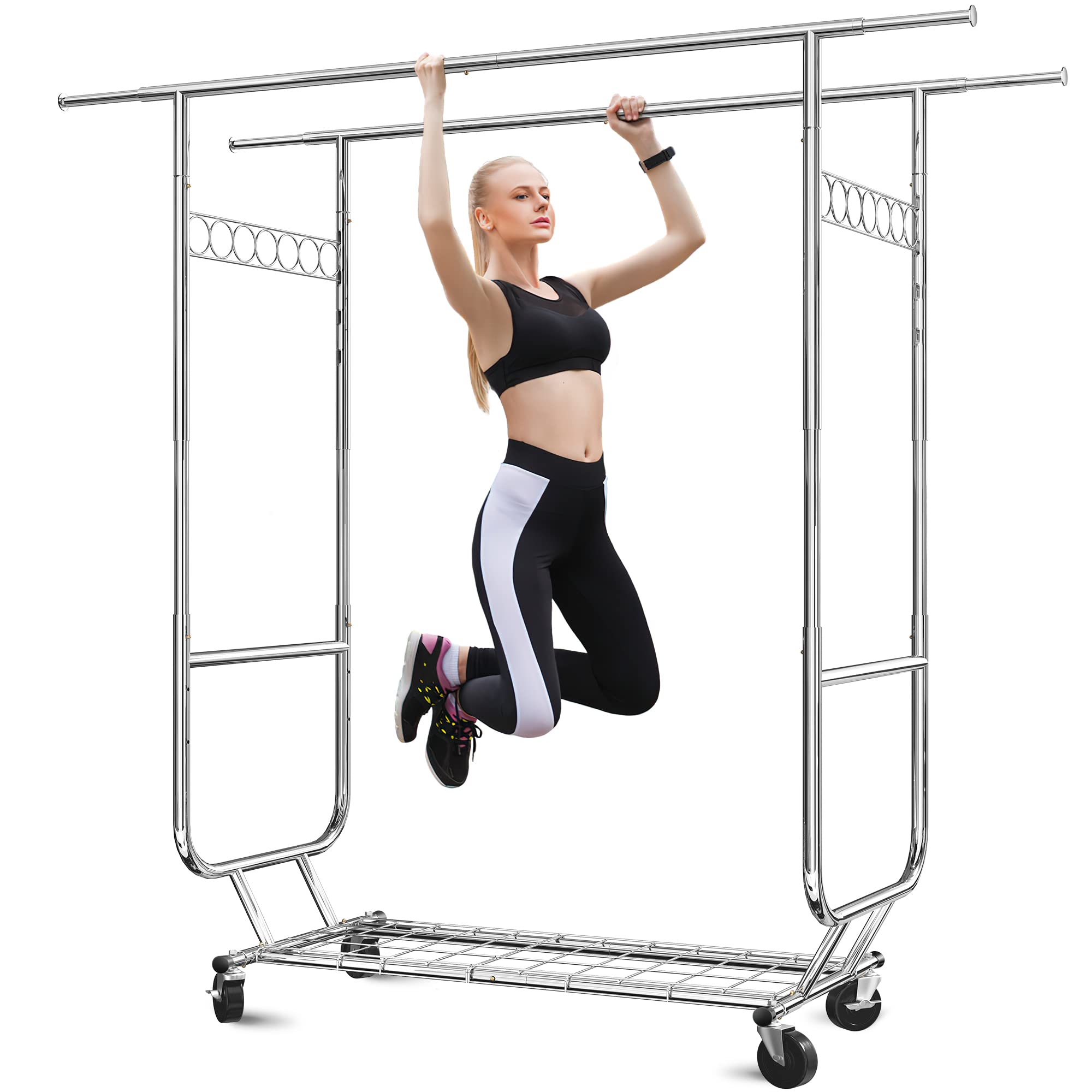 Raybee Clothes Rack Heavy Duty Clothing Rack Commercial Grade Clothing ...