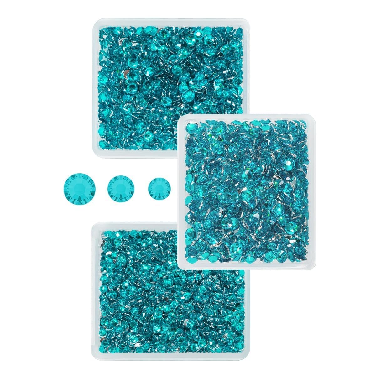 Amazon.com: qiipii Blue Zircon Crystal Resin Rhinestones for Crafting ...