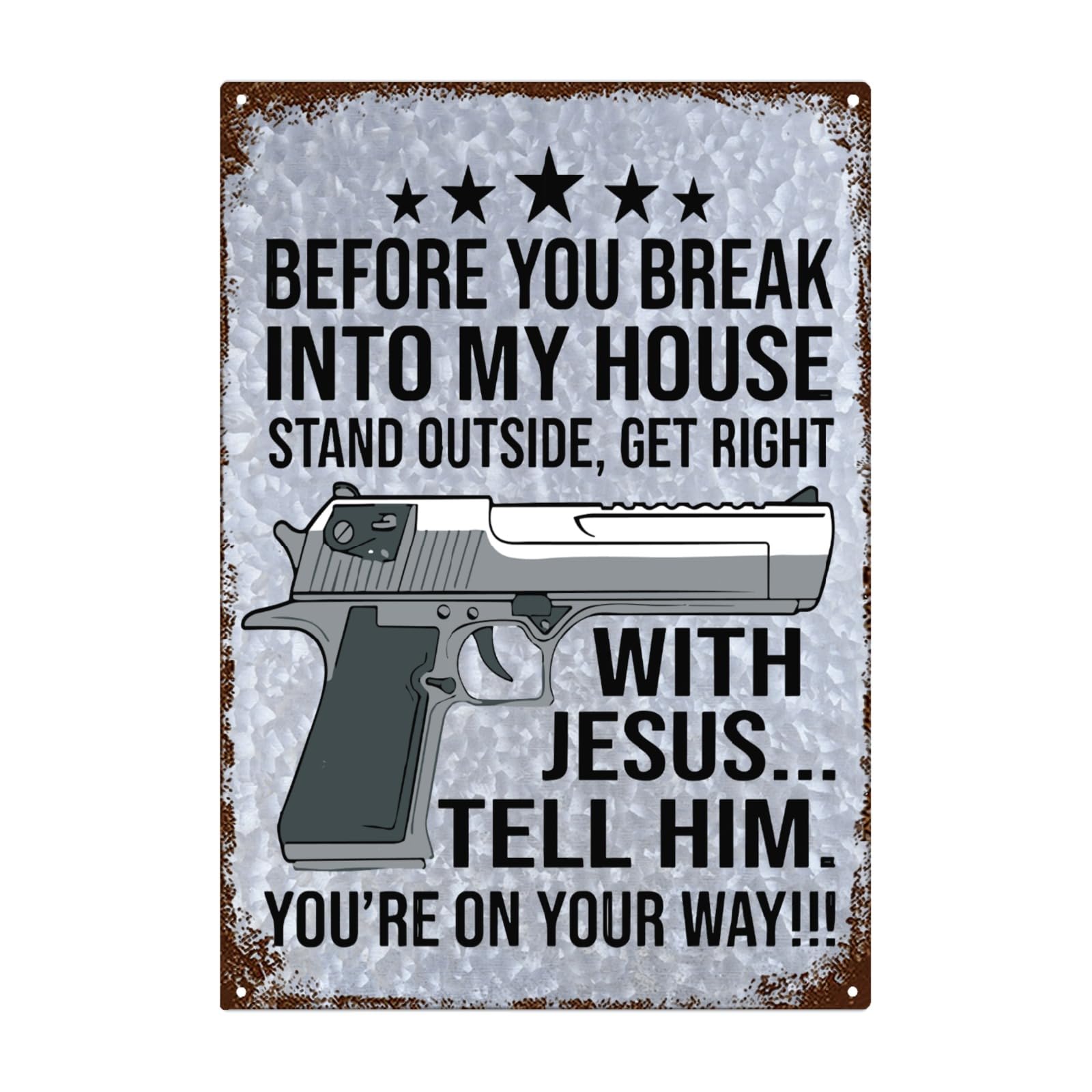 Amazon.com: Before You Break Into My House Sign Funny Signs For Room ...