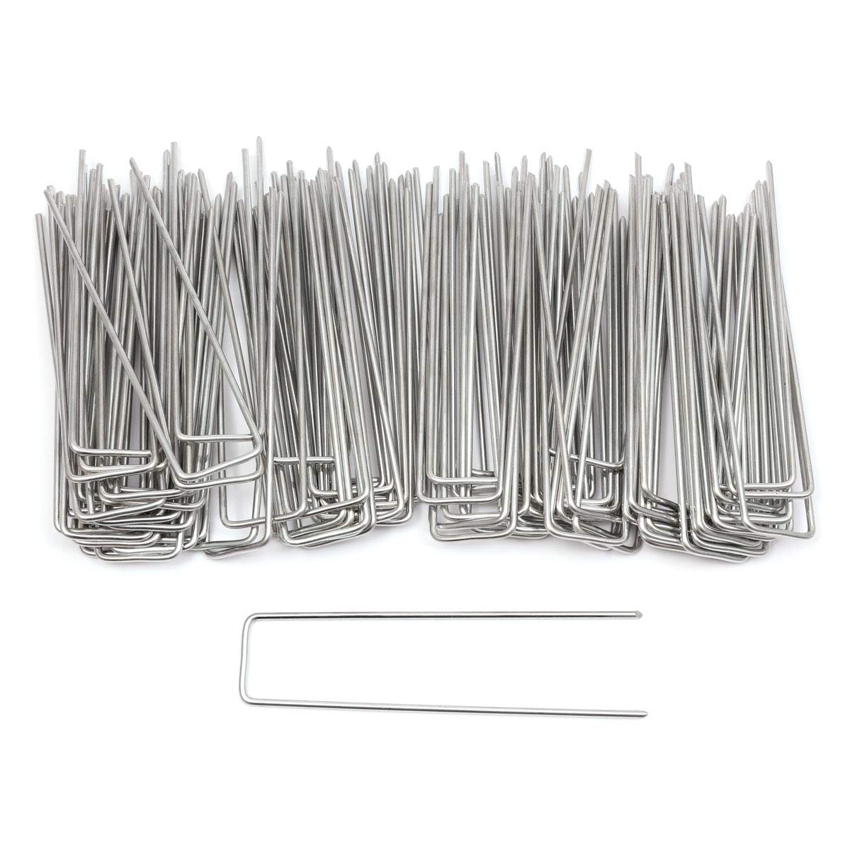 Buy Anladia U-shaped Garden Securing Pegs 6-Inch Ground Garden Stes ...