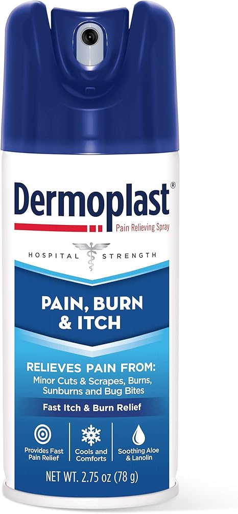 Amazon.com: Dermoplast Pain, Burn & Itch Relief Spray for Minor Cuts ...