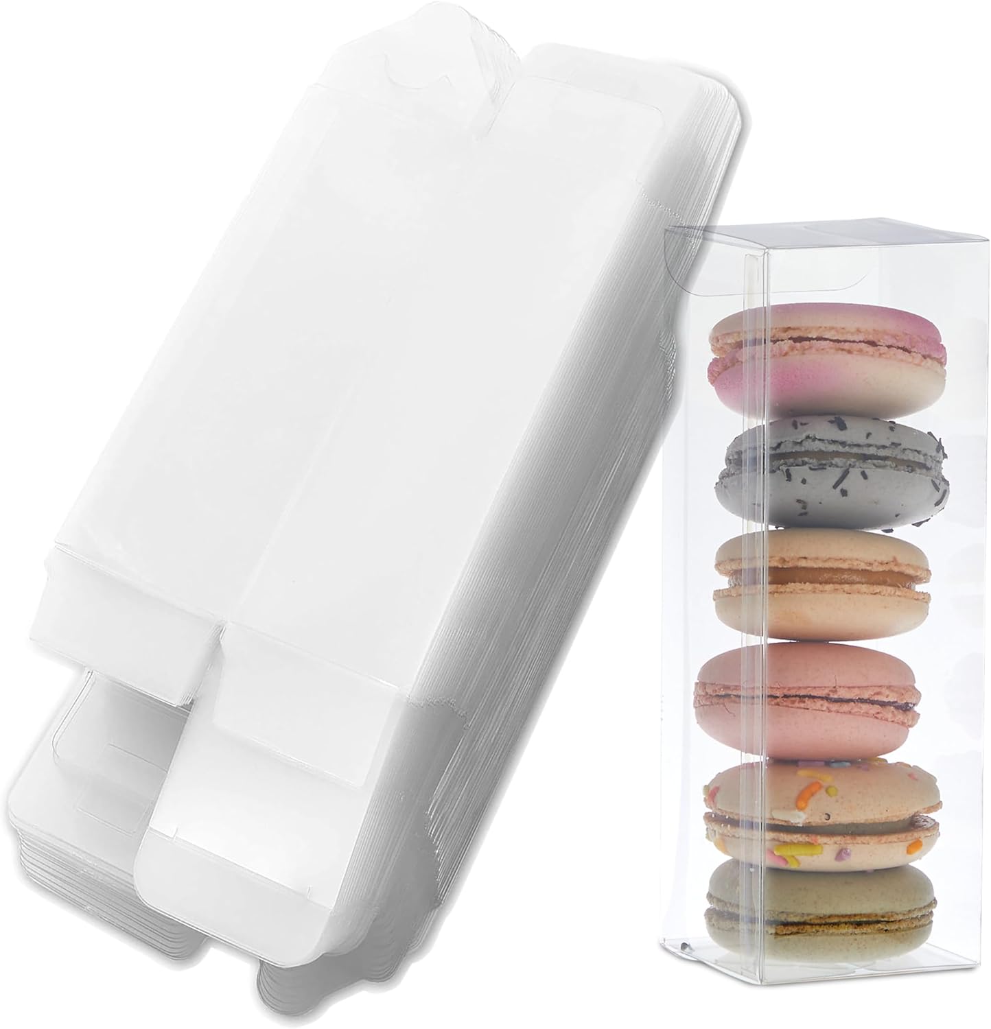 Amazon.com: Juvale 50-Pack 2x2x6 Clear Boxes - Plastic Gift Boxes for ...