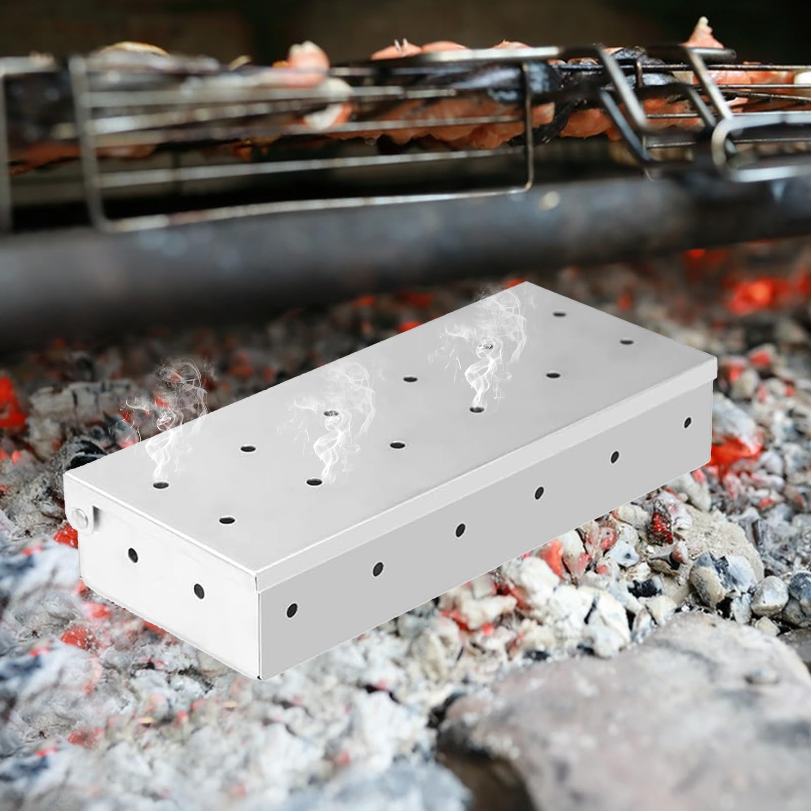 Snapklik.com : 2 Pack Smoker Box For Gas Grill Or Charcoal Grill ...