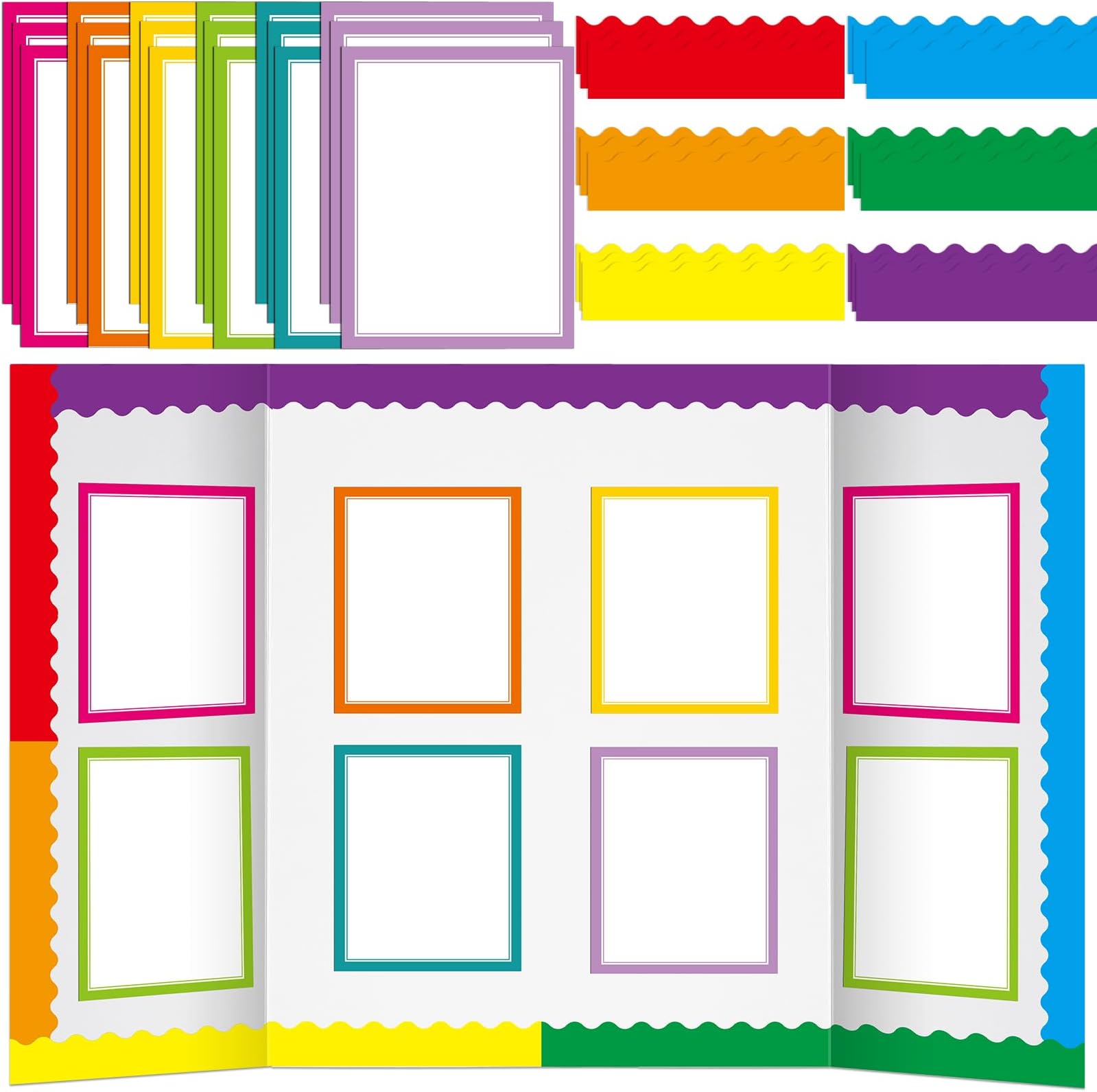 Amazon.com : Dinifee 90 Pcs Science Fair Board Supplies Include 72 Trim ...