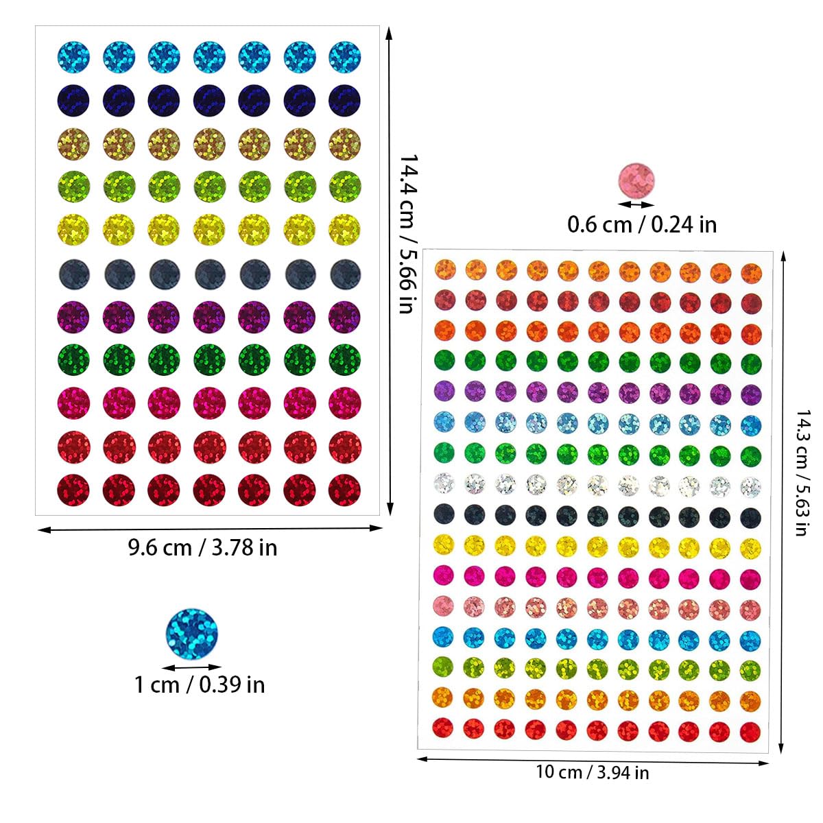 Snapklik.com : 2530 Pcs Color Coding Labels - Sparkle Dot Stickers