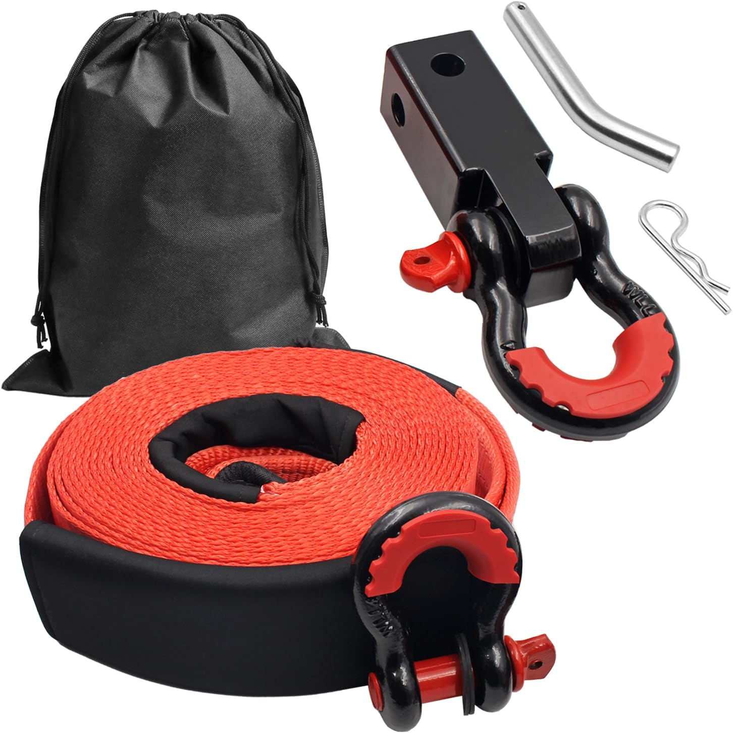 Amazon.com: Handfly Offroad Recovery Kit, 3" x 30 ft Tow Recovery Strap ...