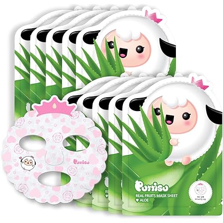 Amazon.com : Puttisu Real Fruit Facial Mask Sheet for Kids, Children ...