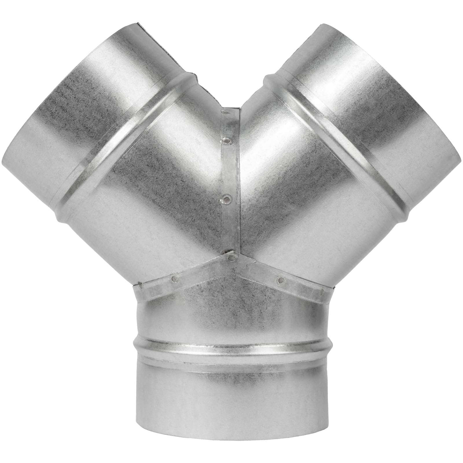 Snapklik.com : 4" Inch Y-Shape Ducting Splitter - 45 Degree Galvanized ...