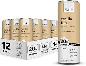 Amazon.com: Slate Milk - High Protein Iced Coffee - Vanilla Latte ...