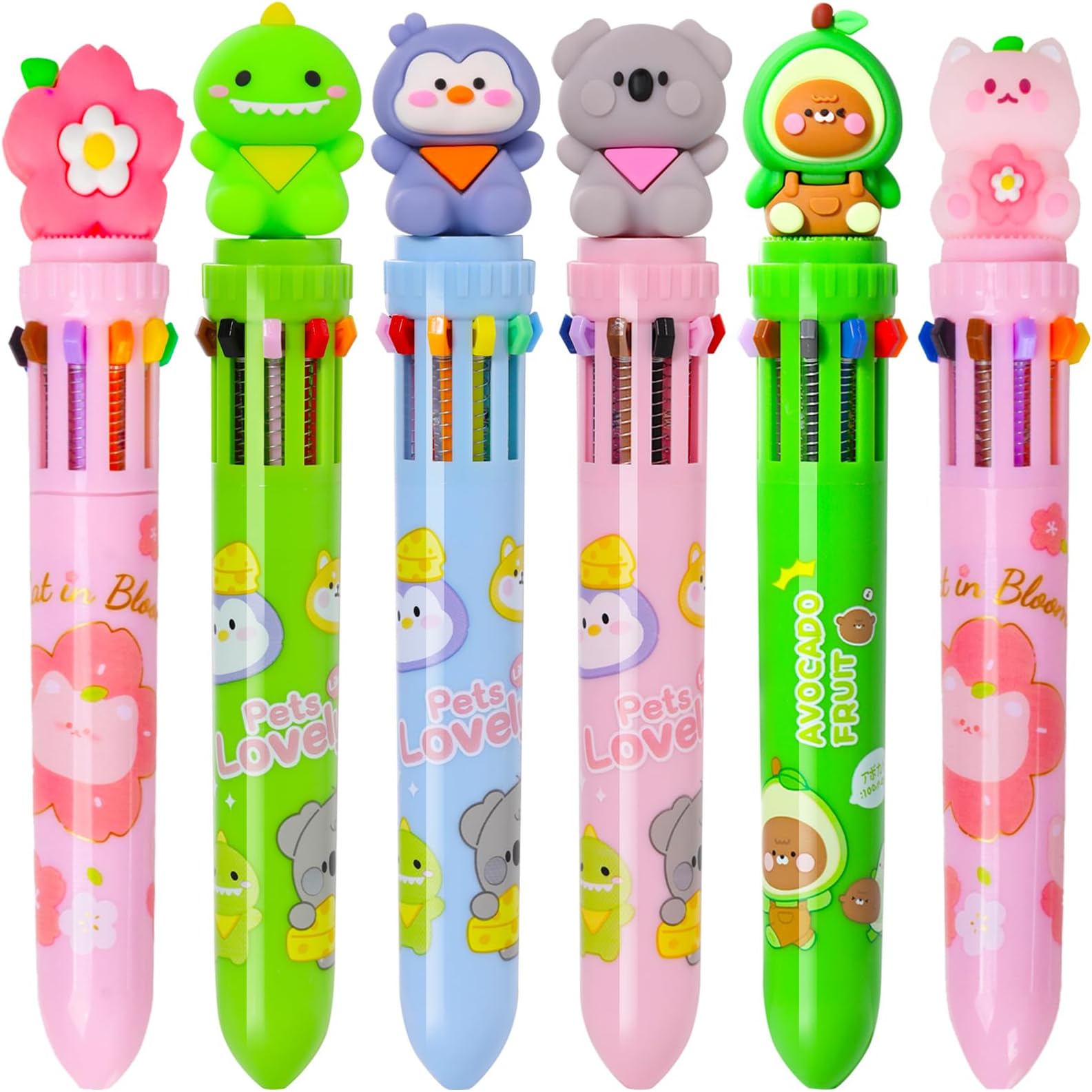 Amazon.com : Heliar Multicolor Ballpoint Pen 0.7 mm, 10-in-1 Colored ...