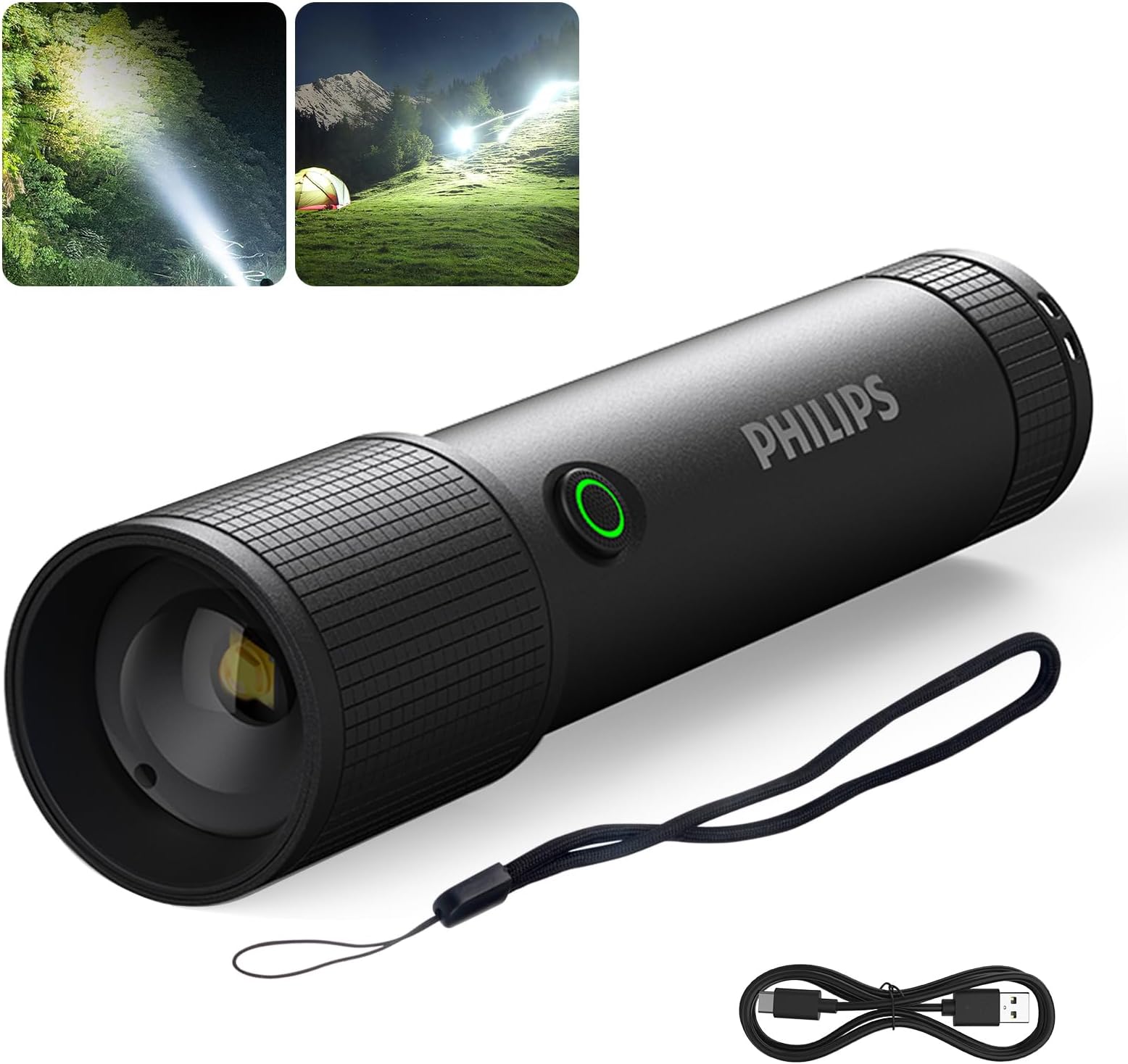 PHILIPS SFL2185 Linterna LED Recargable,10W Superbrillante Lampara de ...