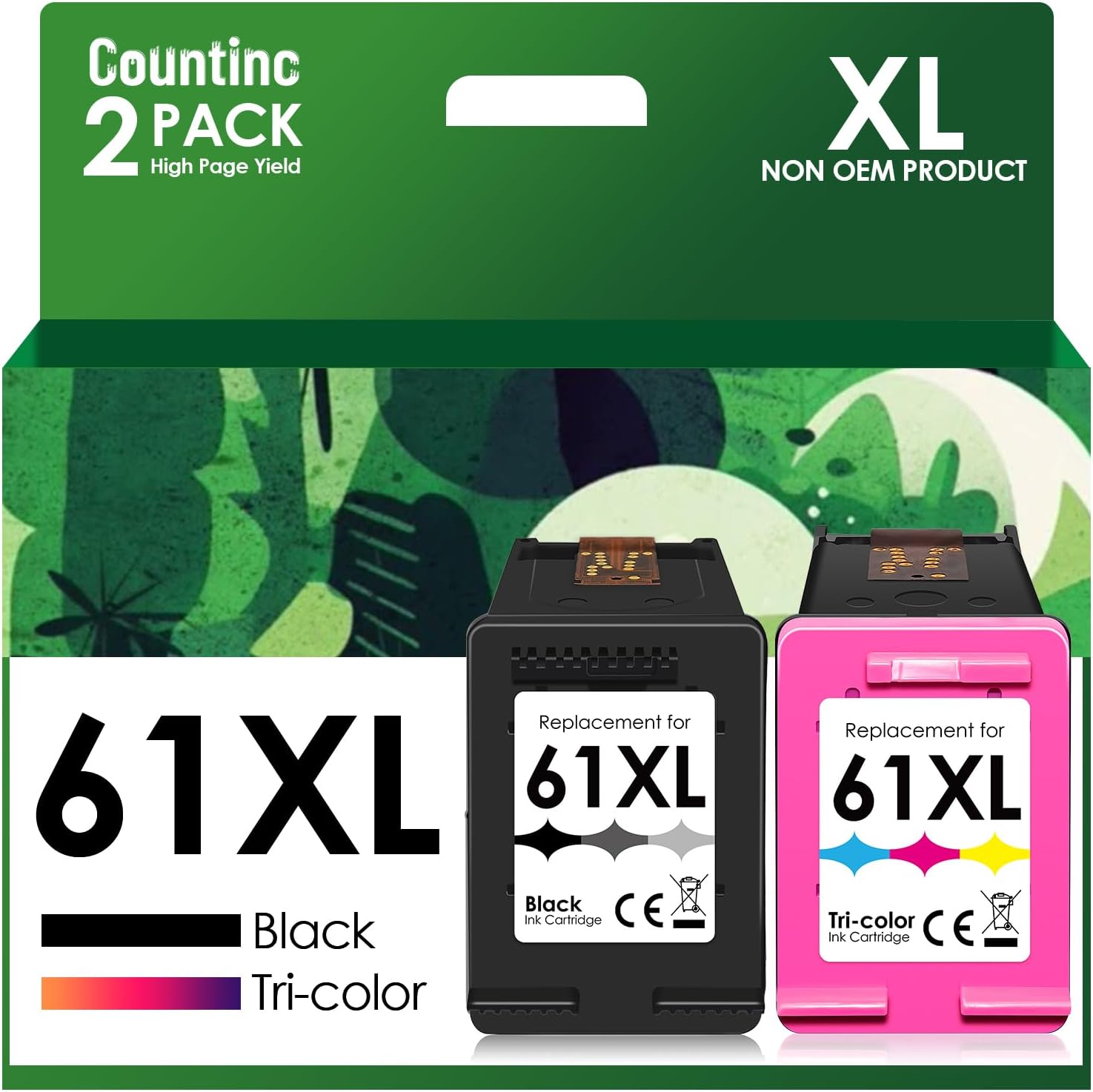 Amazon.com: Countinc Printer Ink 61 Black and Color Combo Pack ...