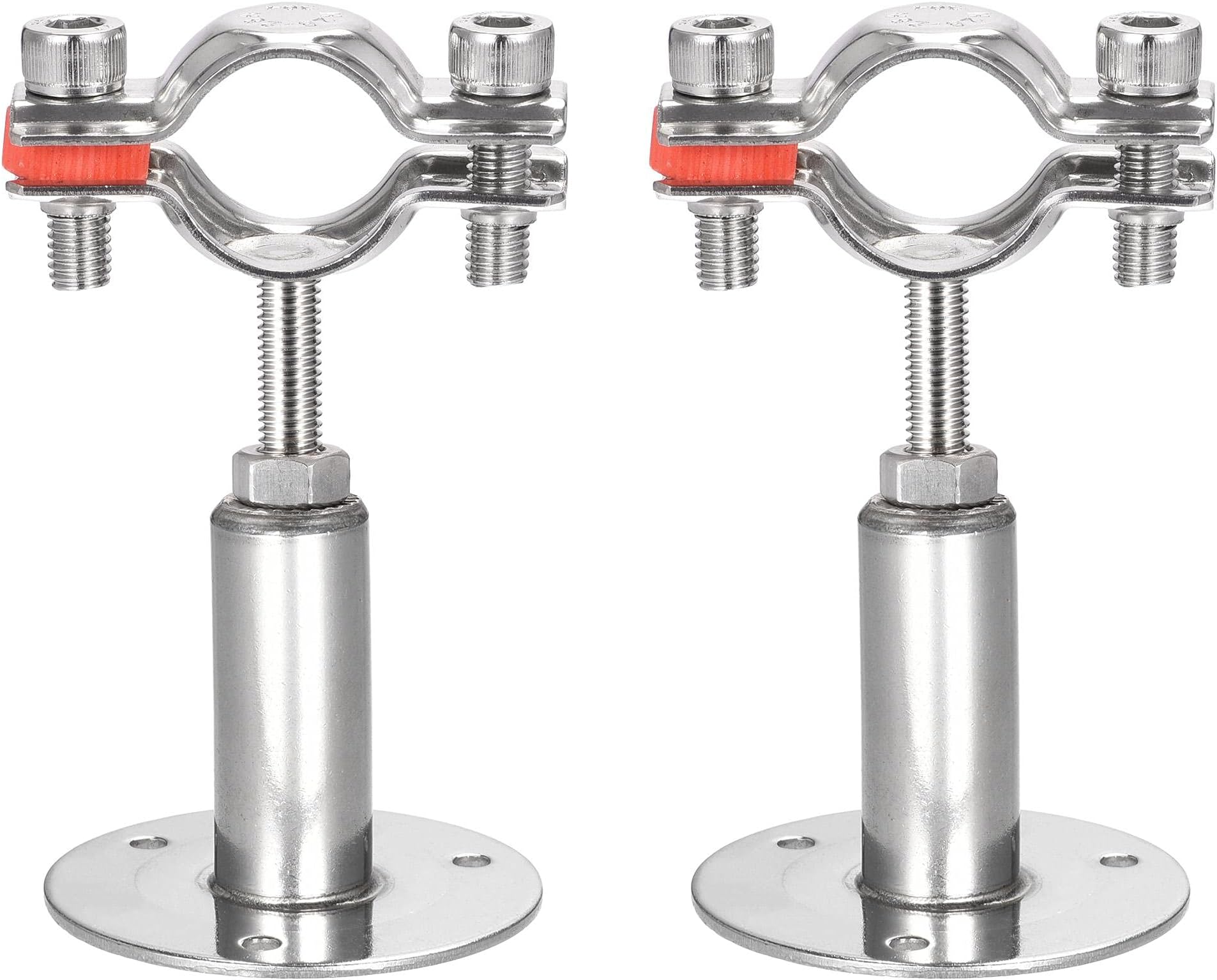Zhongtou 2 Stück Rohrschelle Edelstahl-Wandhalterungen, Verstellbare ...