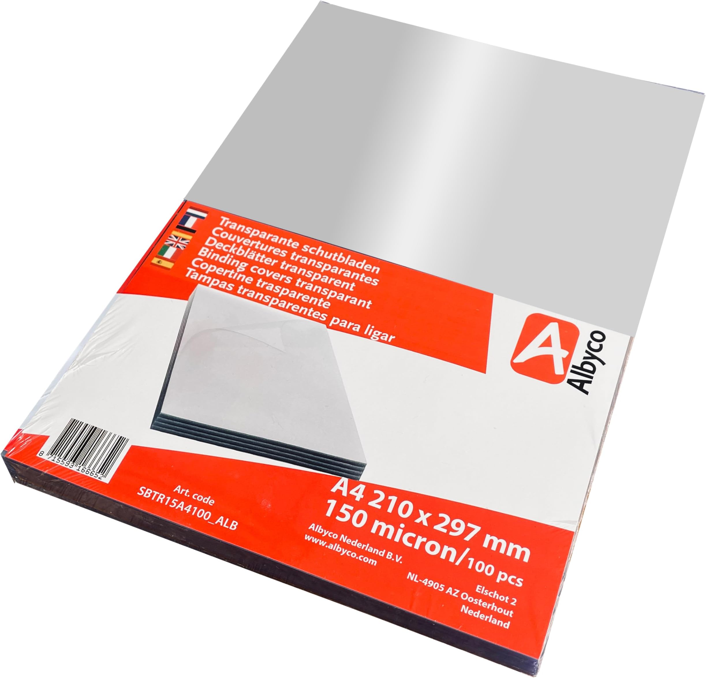 Albyco Transparent Glossy Covers, Thickness 0.15 mm/150 Micron, Format ...