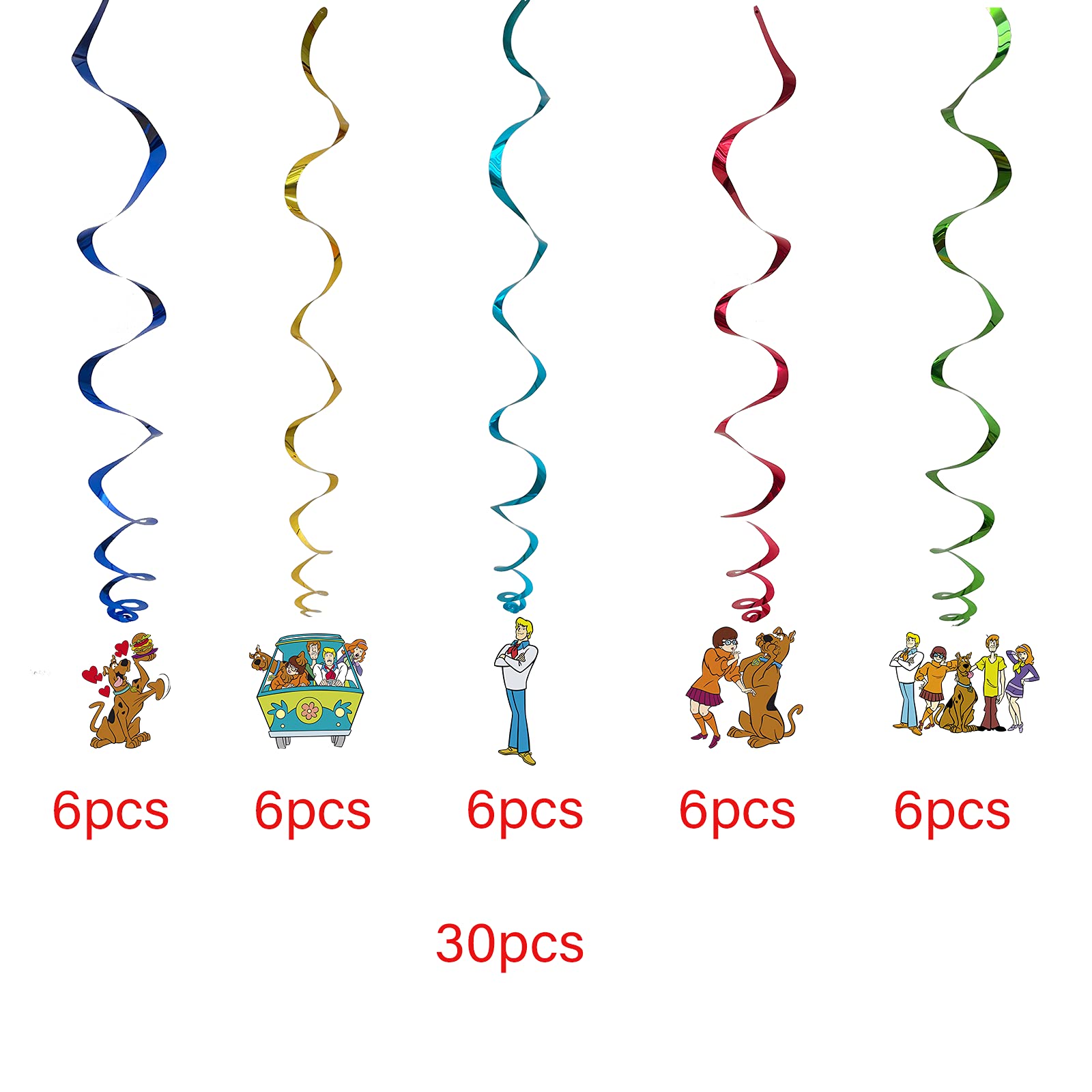 Buy 30PCS Scooby Doo Birthday Party Supplies , Ceiling Streamers Scooby ...