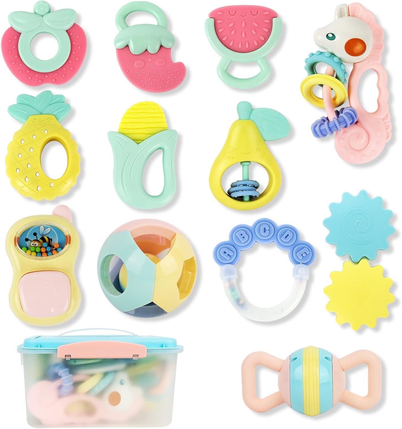 Amazon.com : Baby Robot Shape Teether Toys, Soft Silicone Baby Teething ...
