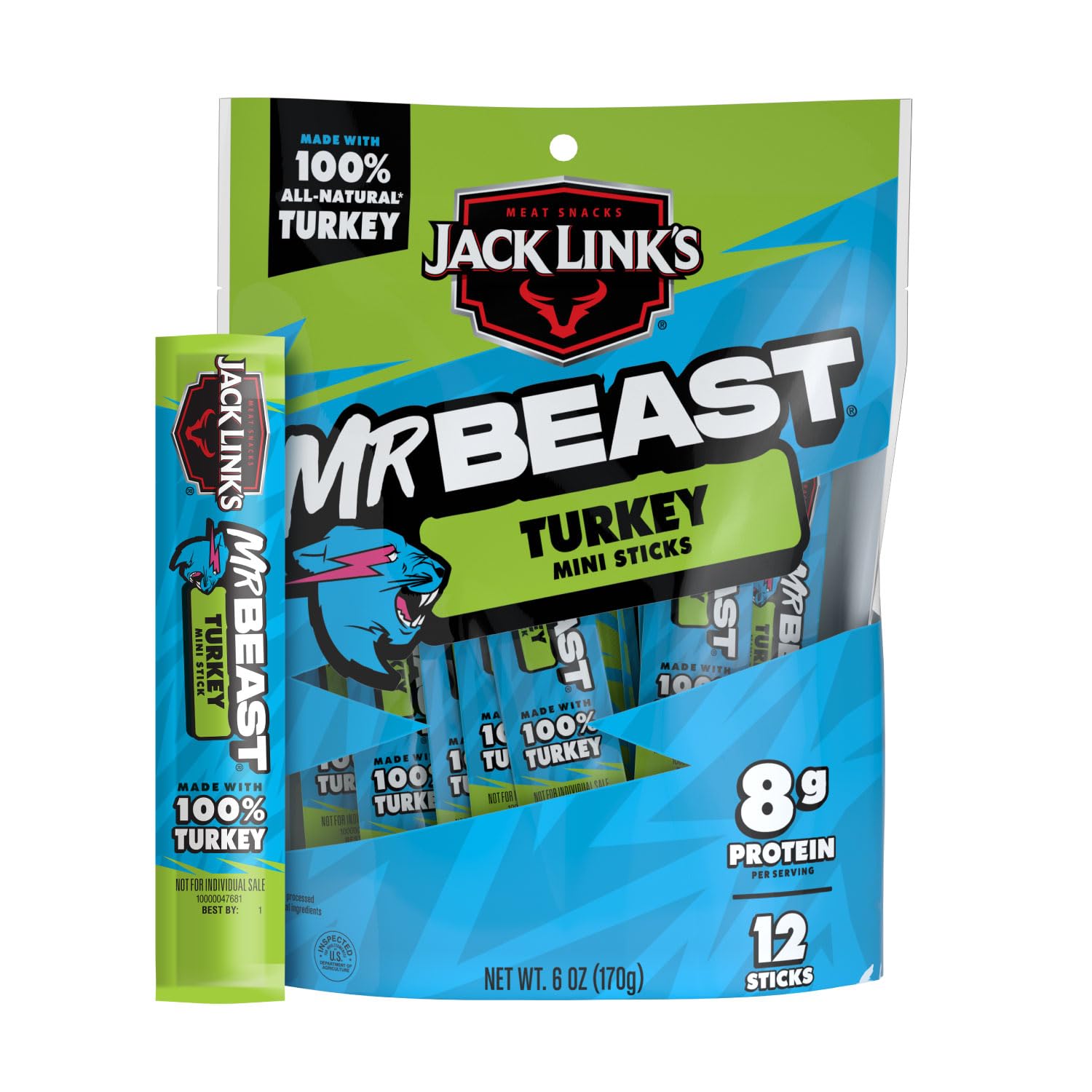 Jack Links X Mrbeast Turkey Mini Sticks 8g Protein Per | Desertcart Morocco