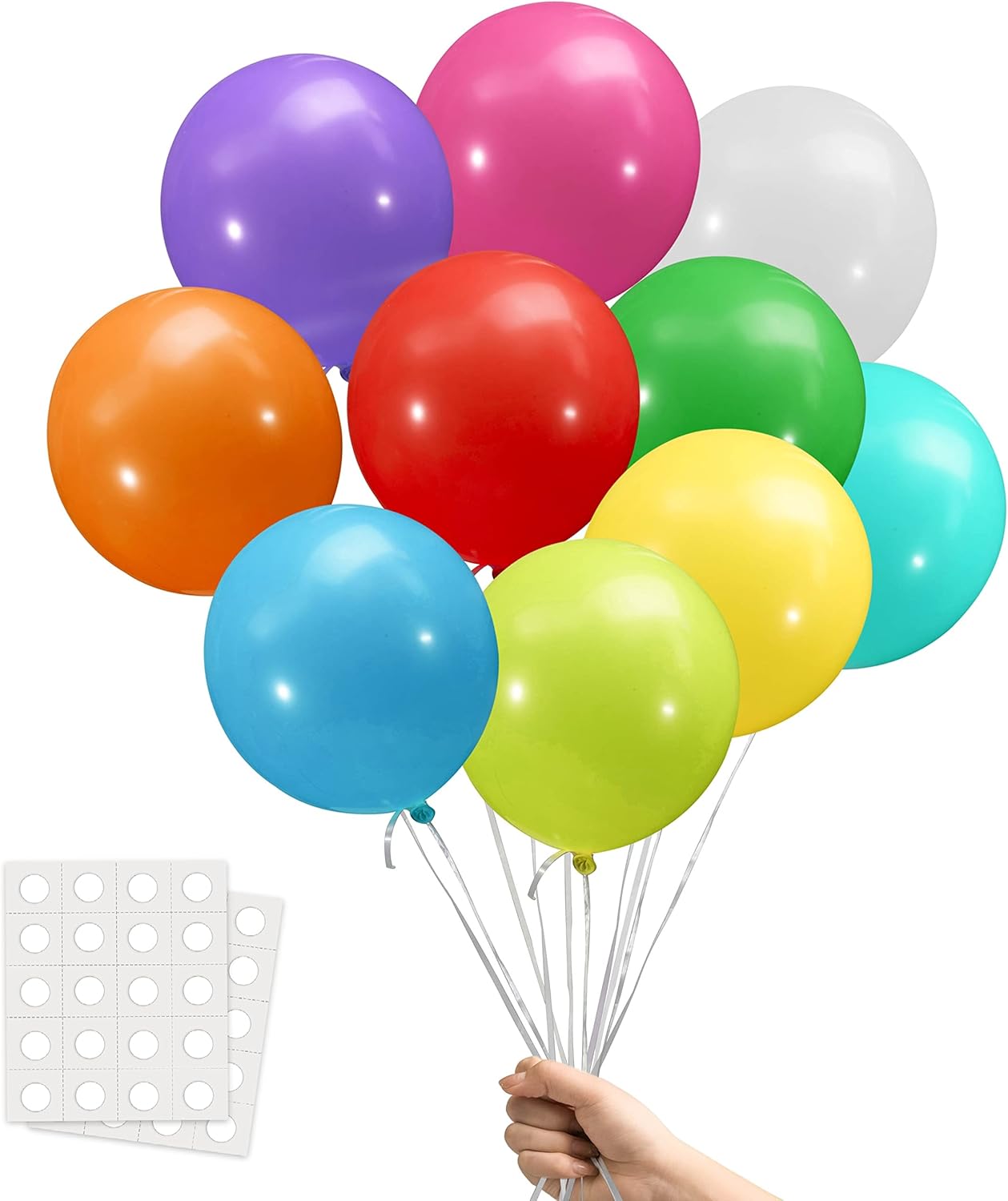 Artier 30 Biodegradable Balloons Multicoloured Balloons In 10 Colours ...