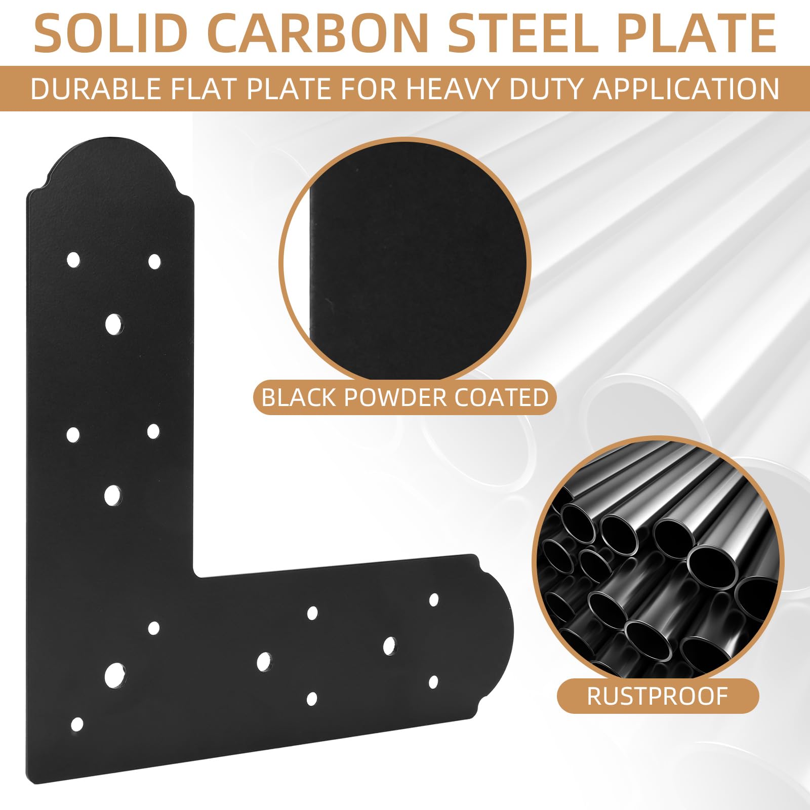 Snapklik.com : Rasugarlary L Shape Steel Flat Bracket, 2 Pcs 10" X 10 ...