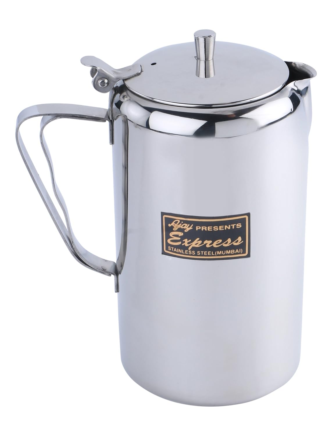 Ajay Steel Stainless Steel Water Jug with Hinged Lid, Mirror Finish ...