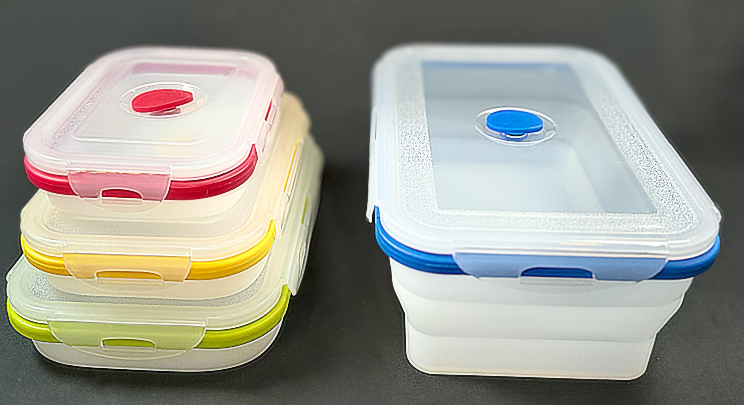 Amazon.com: Aura Global Collapsible Silicone Food Storage Containers ...