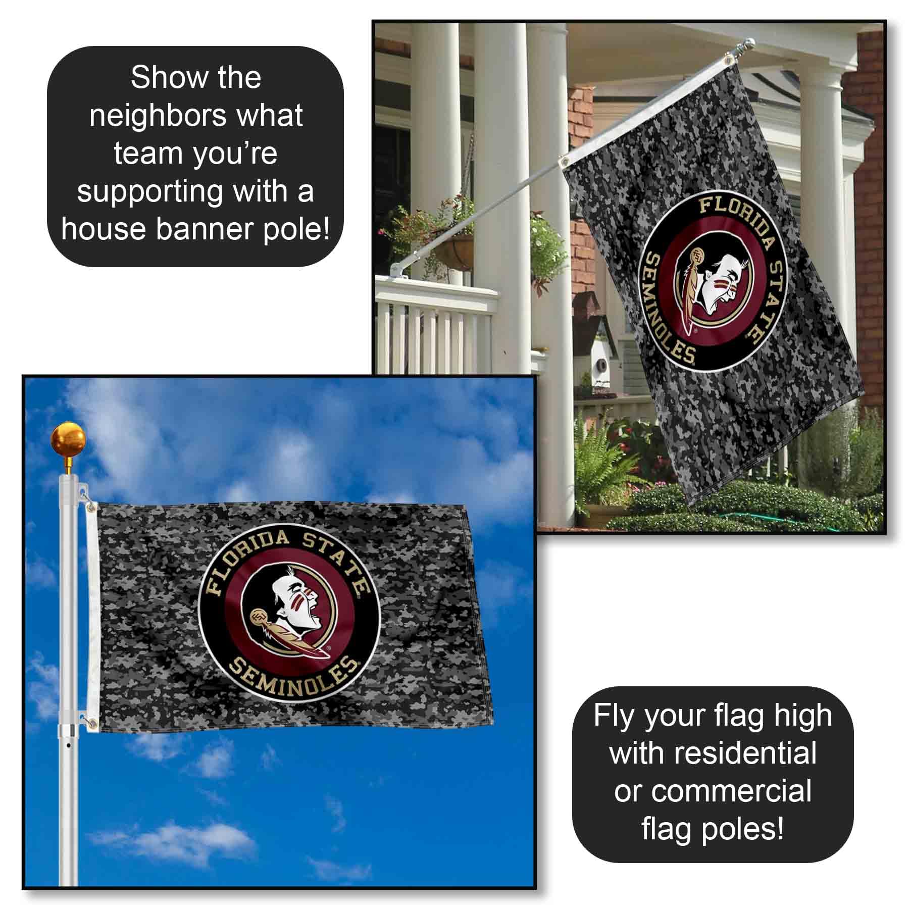 College Banner Florida State Seminoles Banner With Hanging Pole - 30x40 ...
