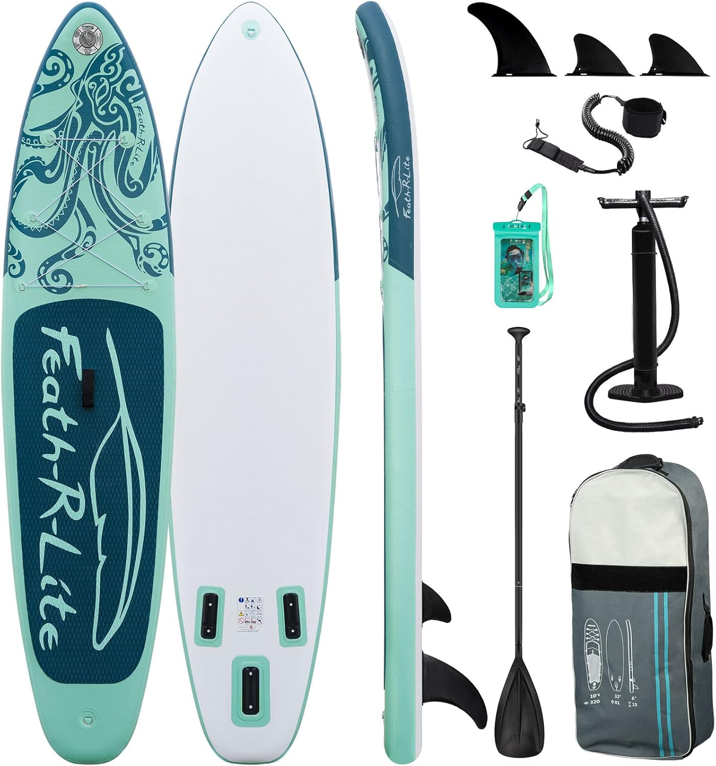 FEATH-R-LITE Stand Up Paddle Board 10'x30''x6'' Ultra-Light (16.7lbs ...