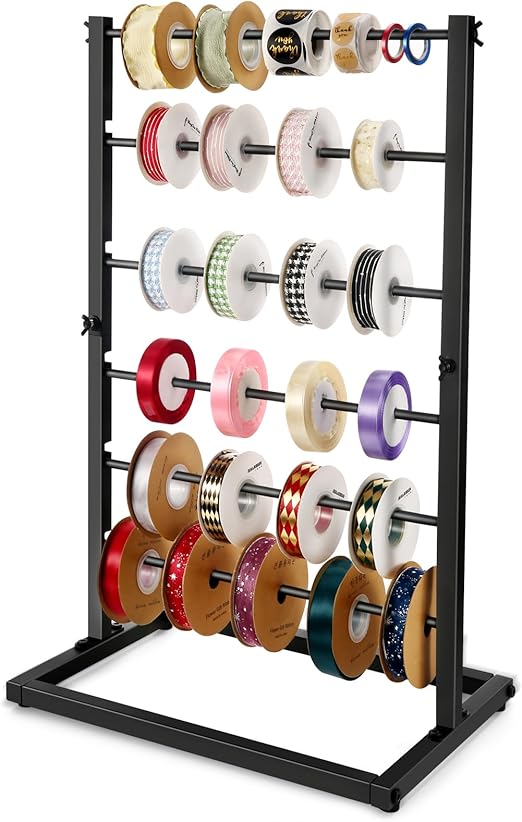 Amazon.com: 6 Tier Large Capacity Ribbon Storage Organizer Rack - Metal ...