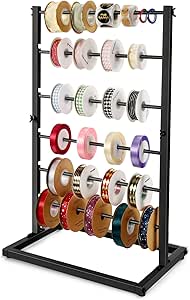 Amazon.com: Aulin 6 Tier Large Capacity Ribbon Storage Organizer Rack ...