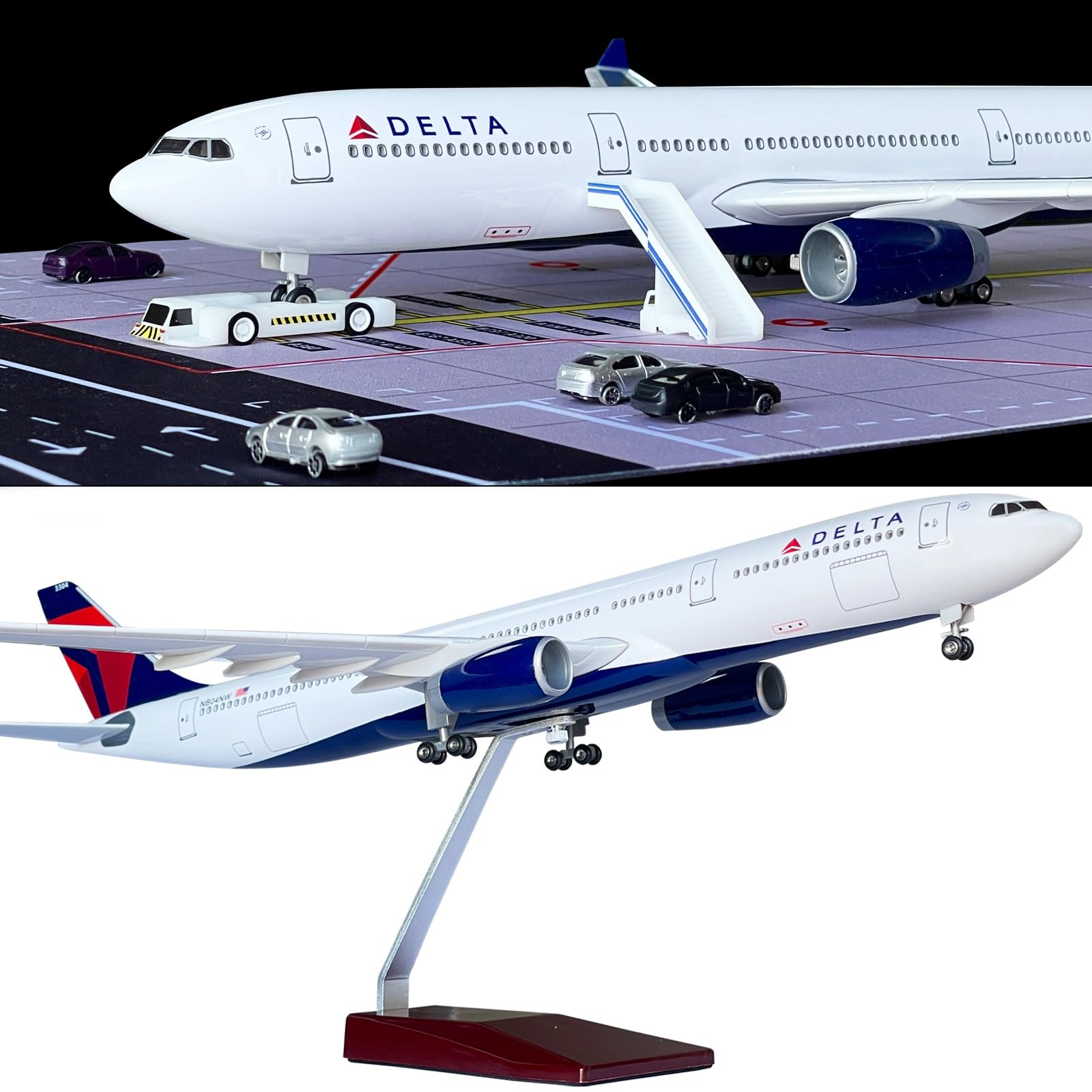 Amazon.com: Delta A330 Model Plane 1/135 Scale Delta Airplane 330 ...