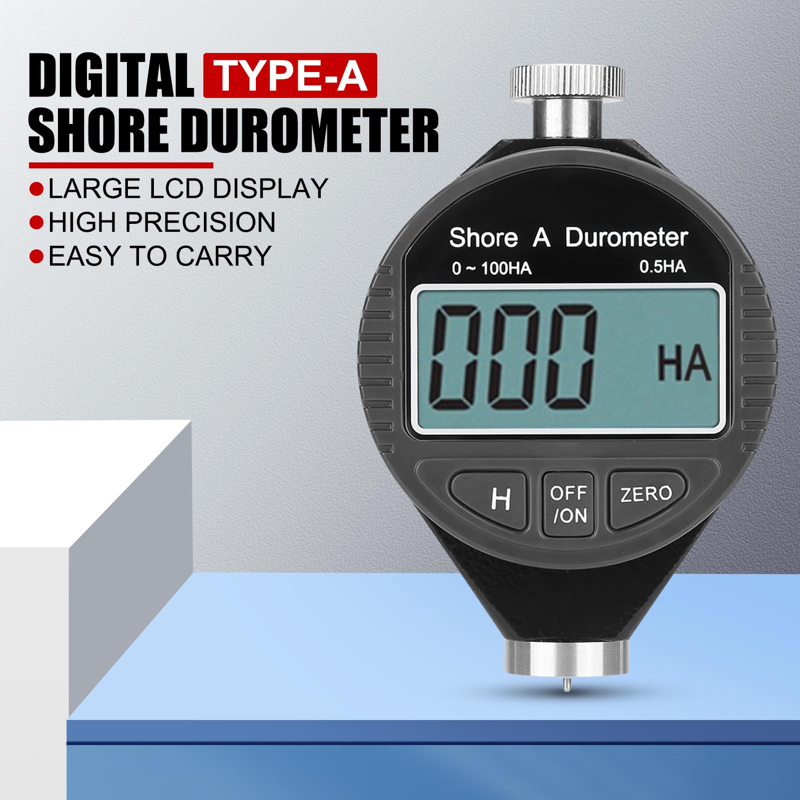 Hardness Test Kit Digital Shore Durometer Hardness Unit Meter Scale ...