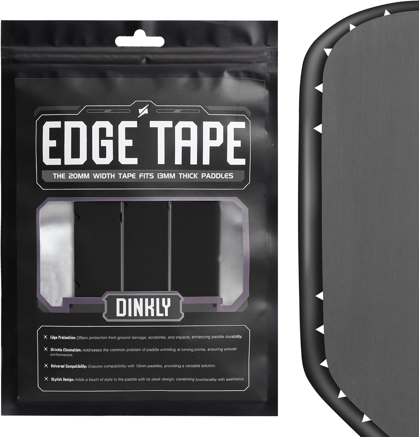 Amazon.com : Dinkly Pickleball Paddle Edge Protection Tape - Paddle ...