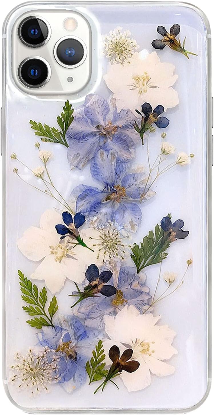 Amazon.com: rafamau Floral Case for iPhone 11 Pro, Curly Wave Frame ...