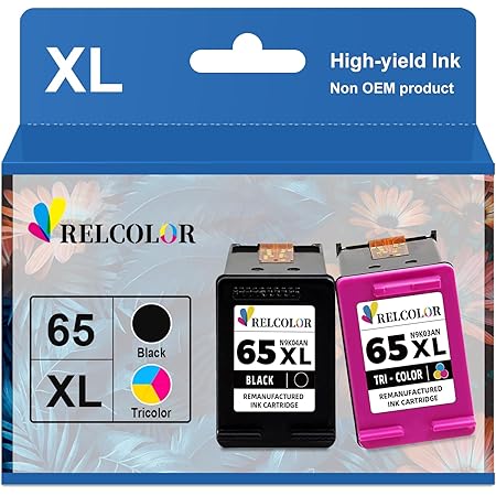 Amazon.com: Replacement for HP Ink Cartridge for 65 65XL HP65 XL Black ...