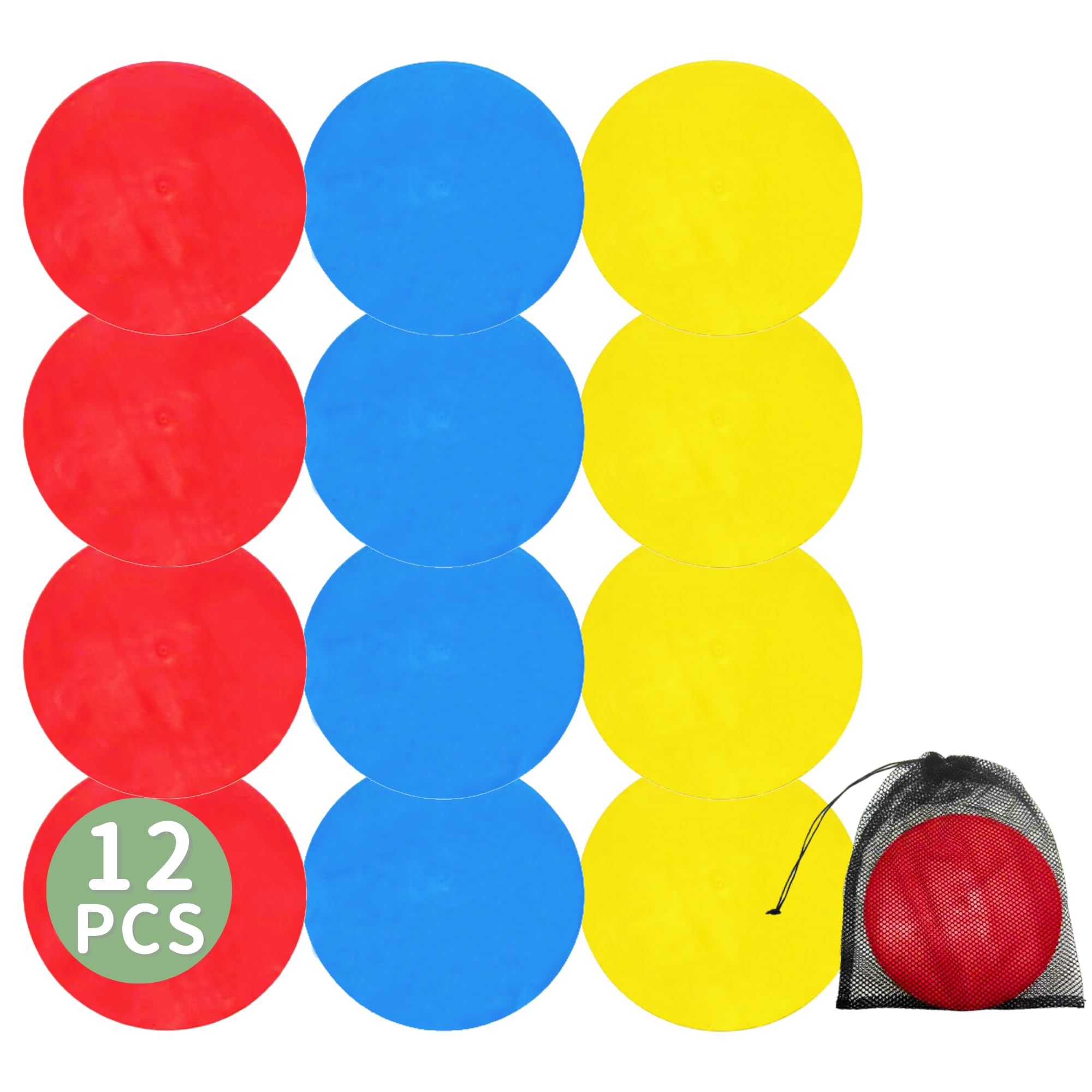 Flat Agility Cones LEZER 9-Inch Flat Rubber Cones (Set) - Durable Spot ...