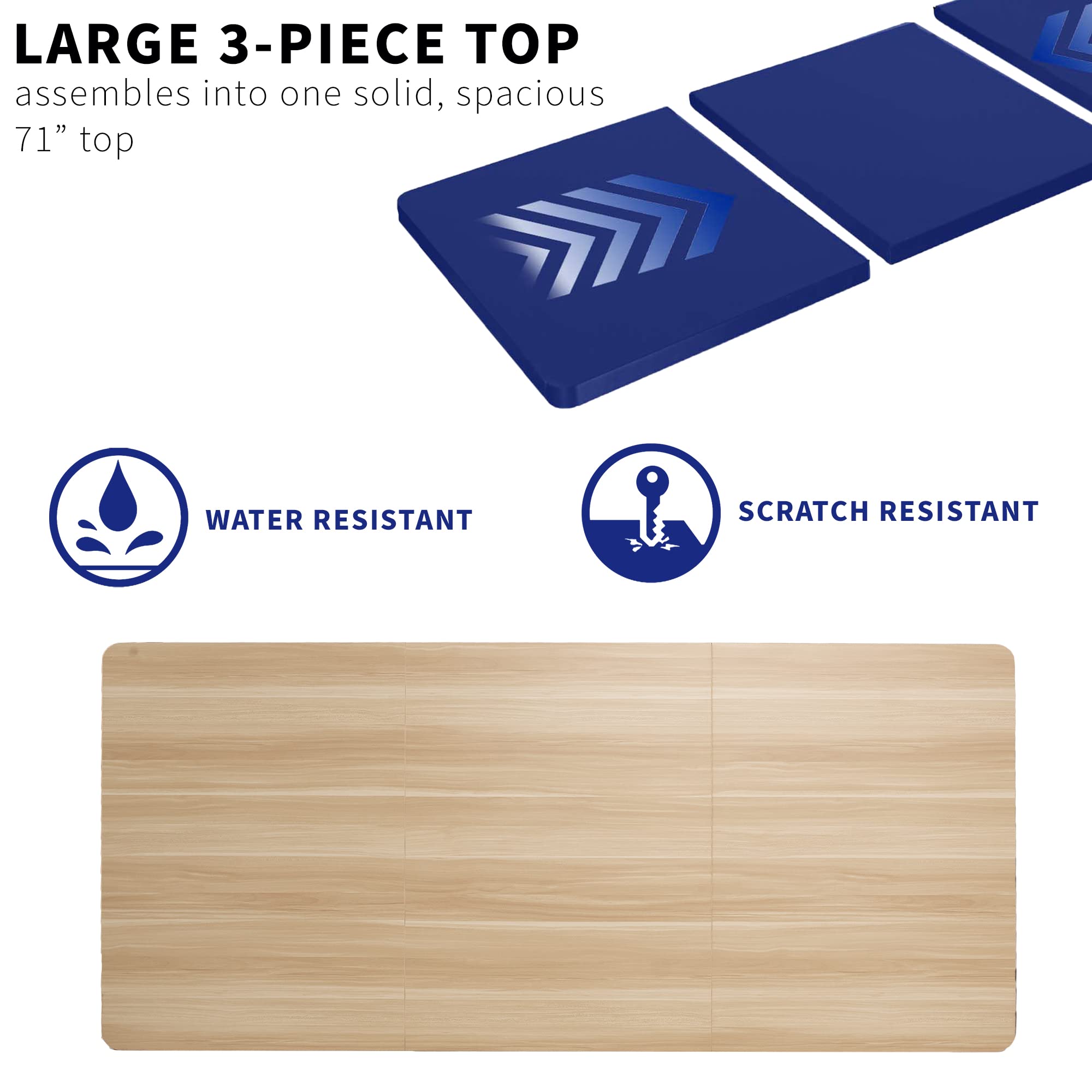 VIVO Universal 71 x 36 inch Table Top for Standard and Sit to Stand ...