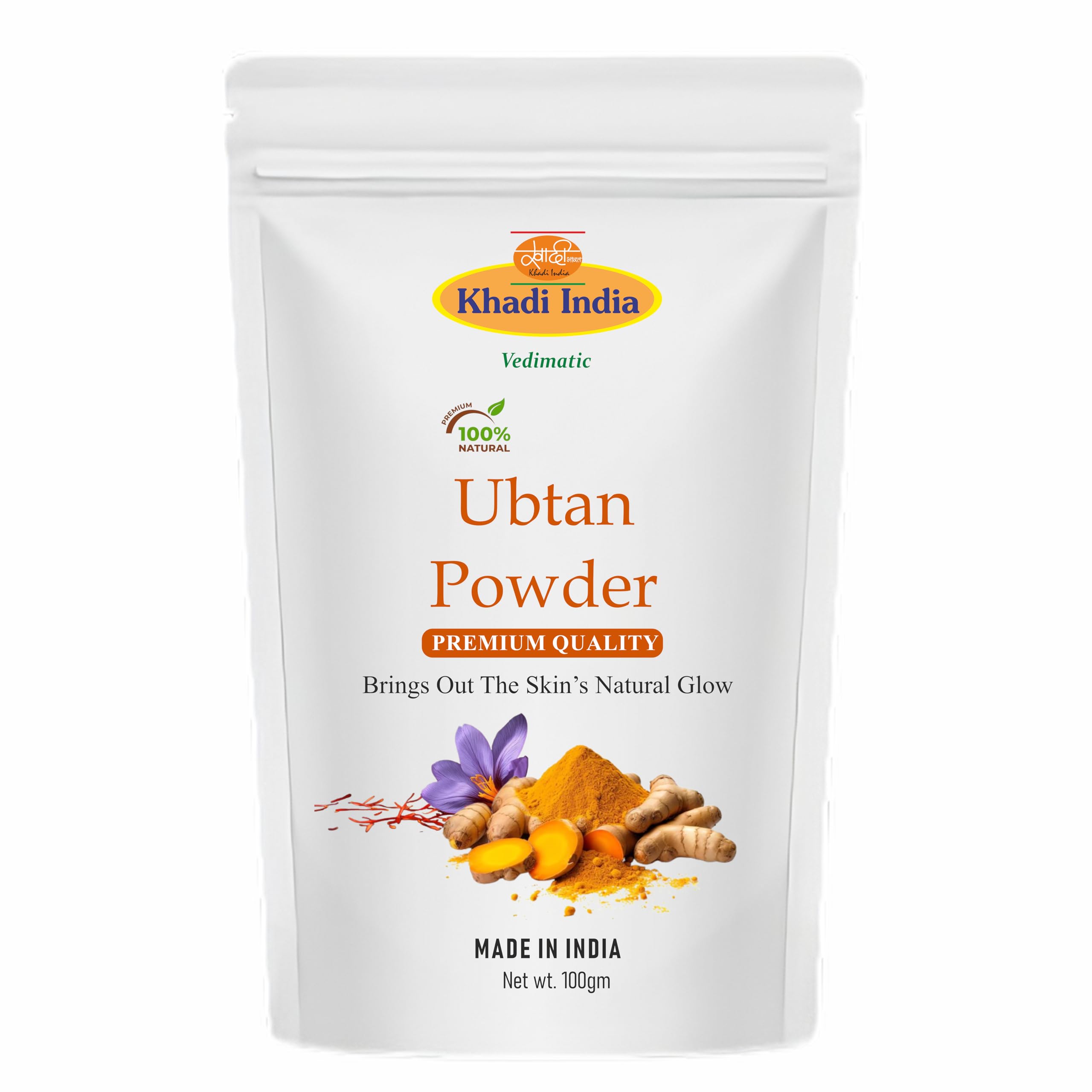 Khadi 100% Pure Organic Haldi Ubtan Powder Face Pack for Face, Body ...