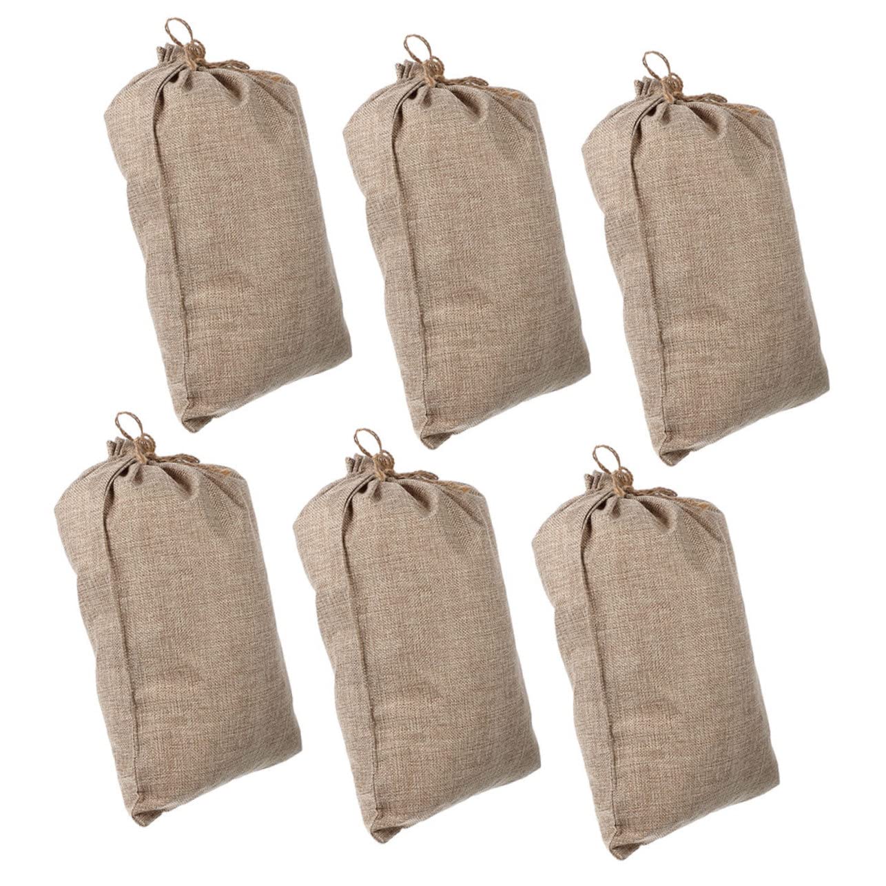 Amazon.com: Cabilock 6 Pack Burlap Bags With Drawstring- Potato Storage Sacks Vegetable Bag ...