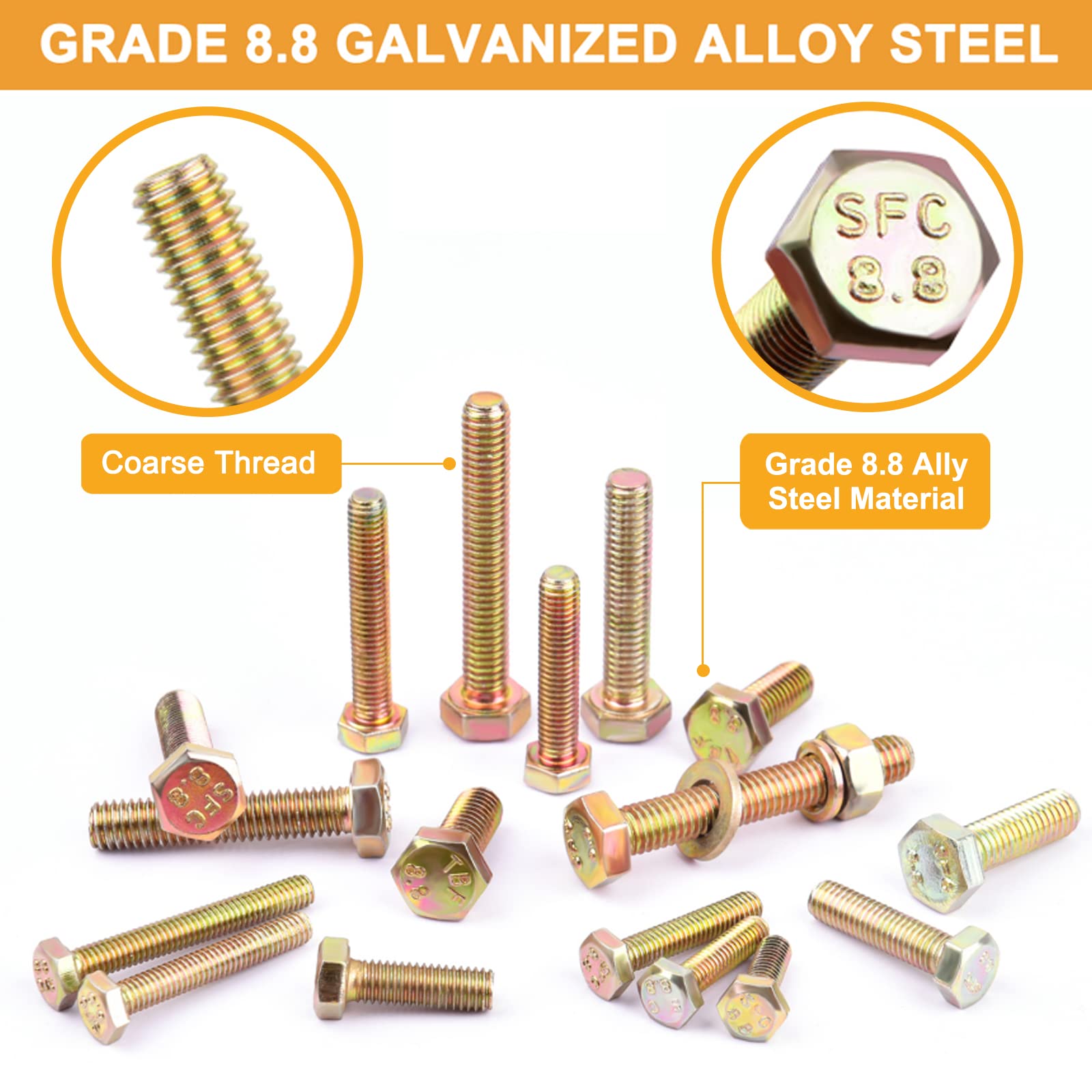 Snapklik.com : VIGRUE 672PCS Grade 8.8 M4 M5 M6 Metric Bolts Nuts ...